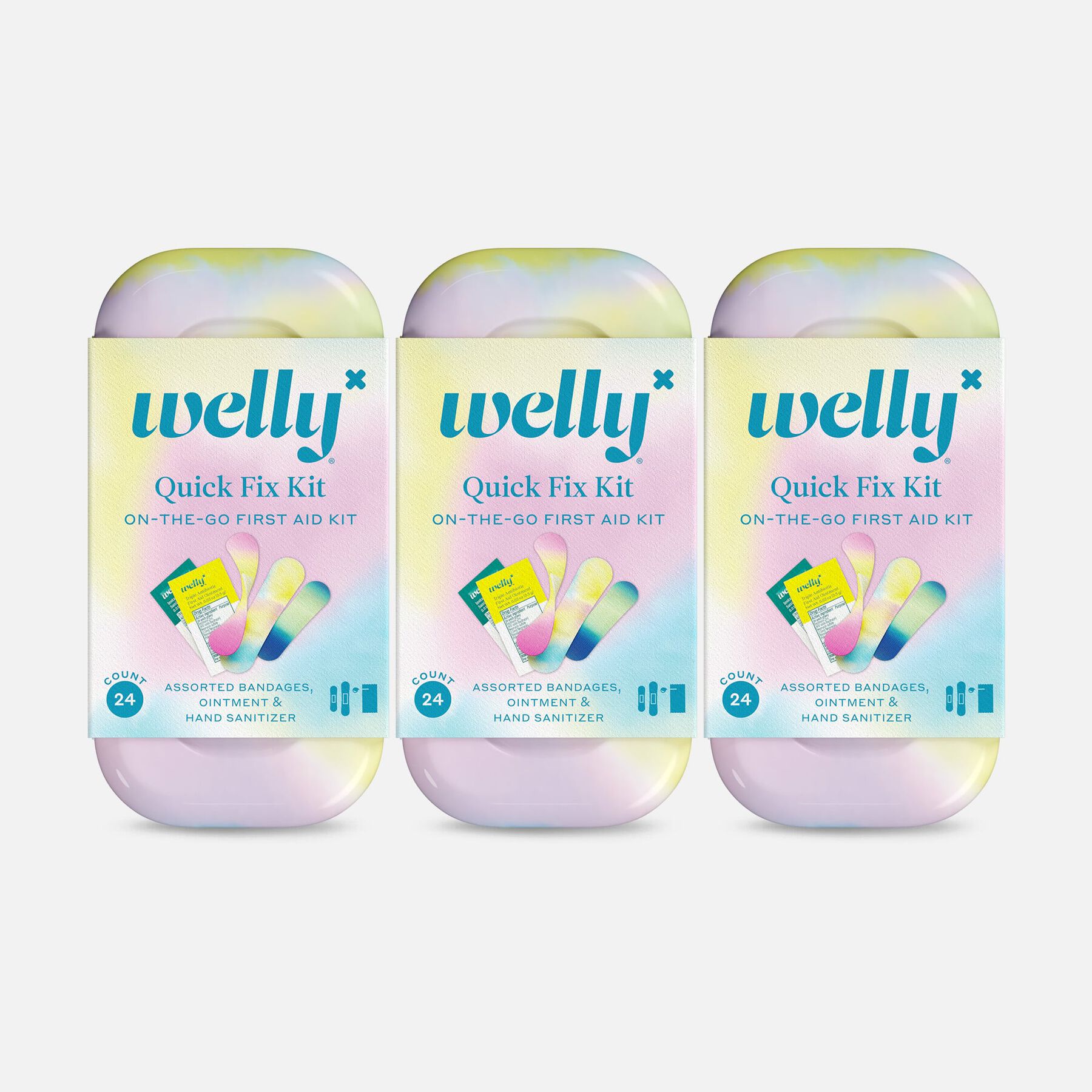 FSA Eligible Welly Colorwash Quick Fix Kit First Aid Travel Kit - 24 ct ...