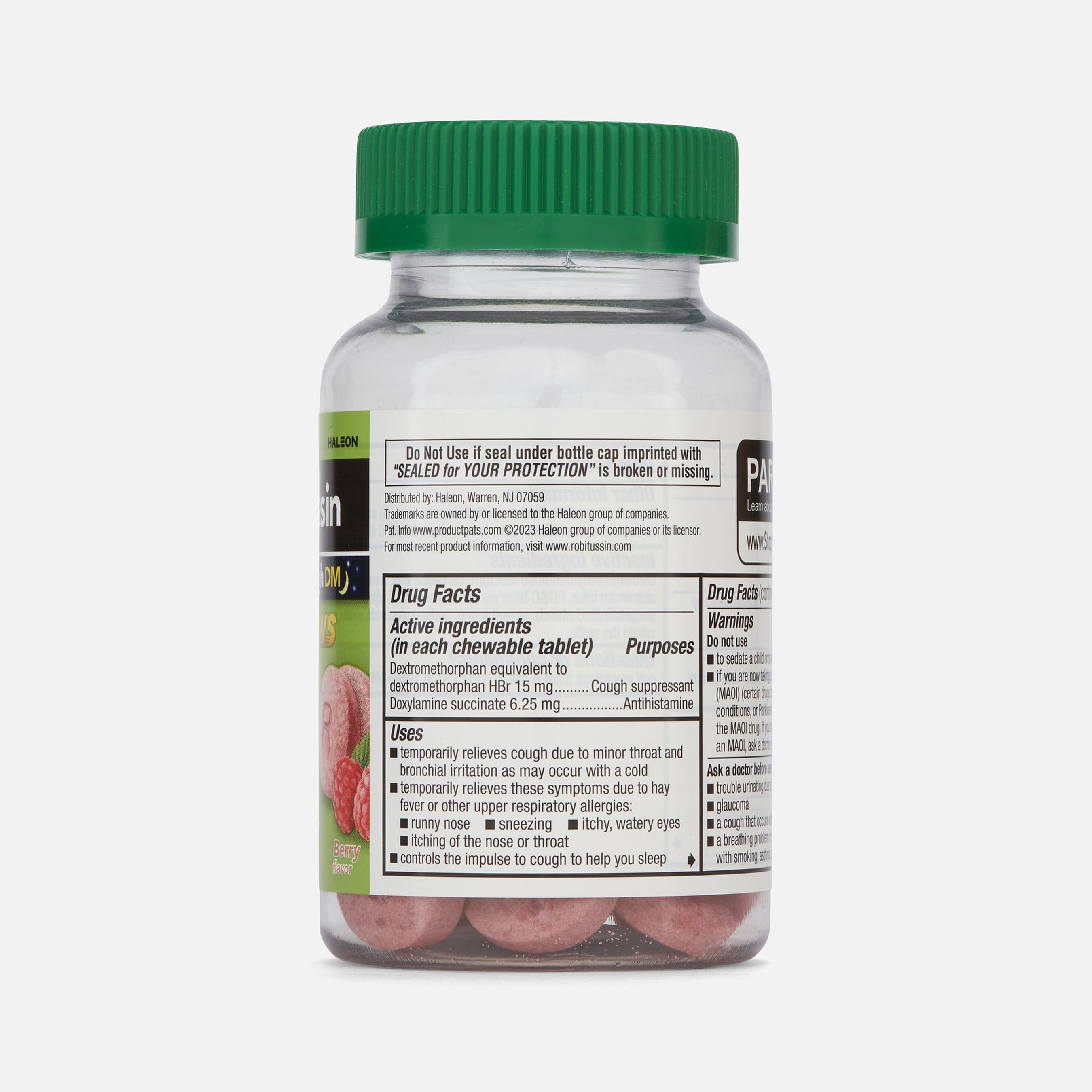 FSA Eligible Robitussin Nighttime Cough DM Soft Chews, Berry, 20 ct ...