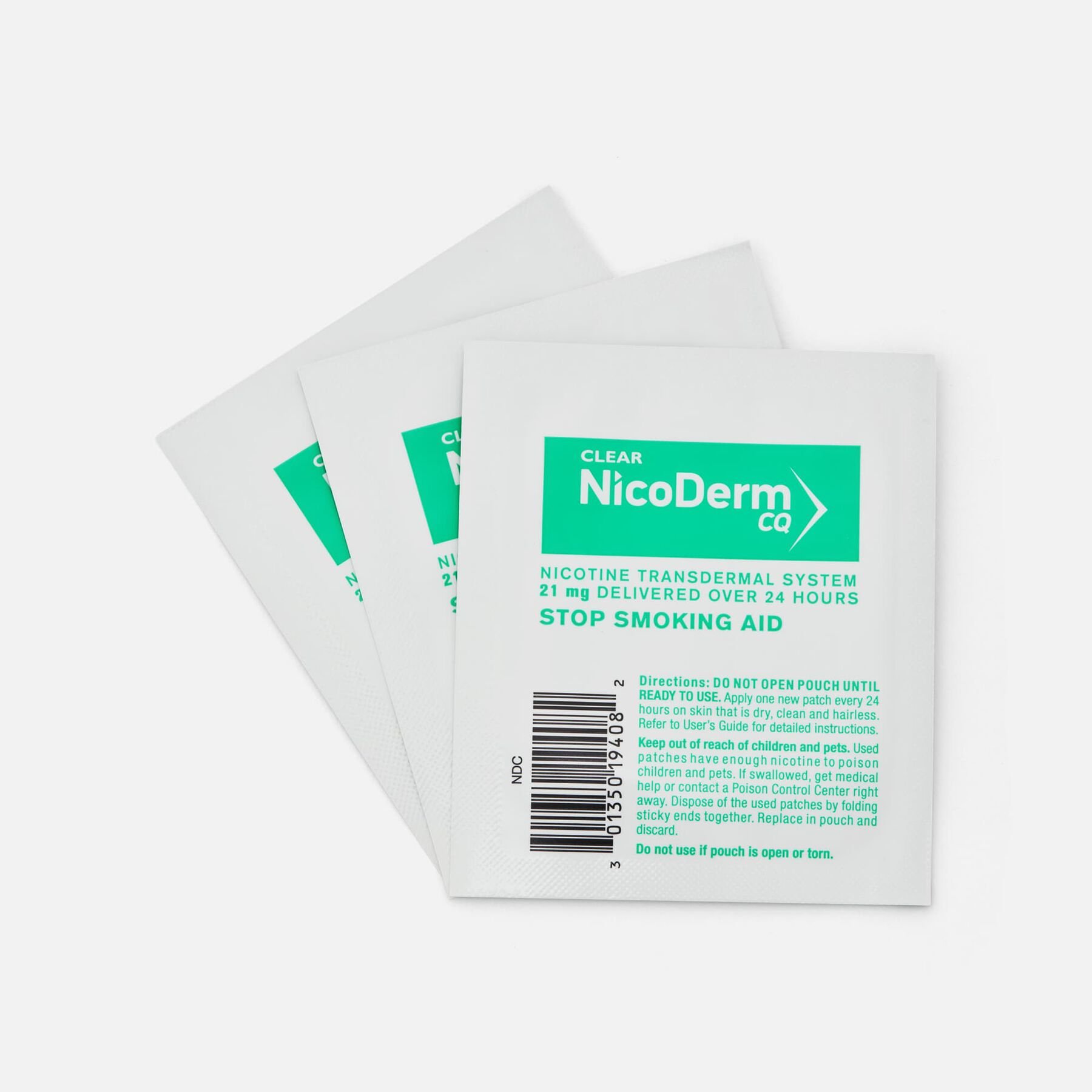FSA Eligible NicoDerm CQ Step 1 Clear Nicotine Patches, 21mg, 14 ct ...