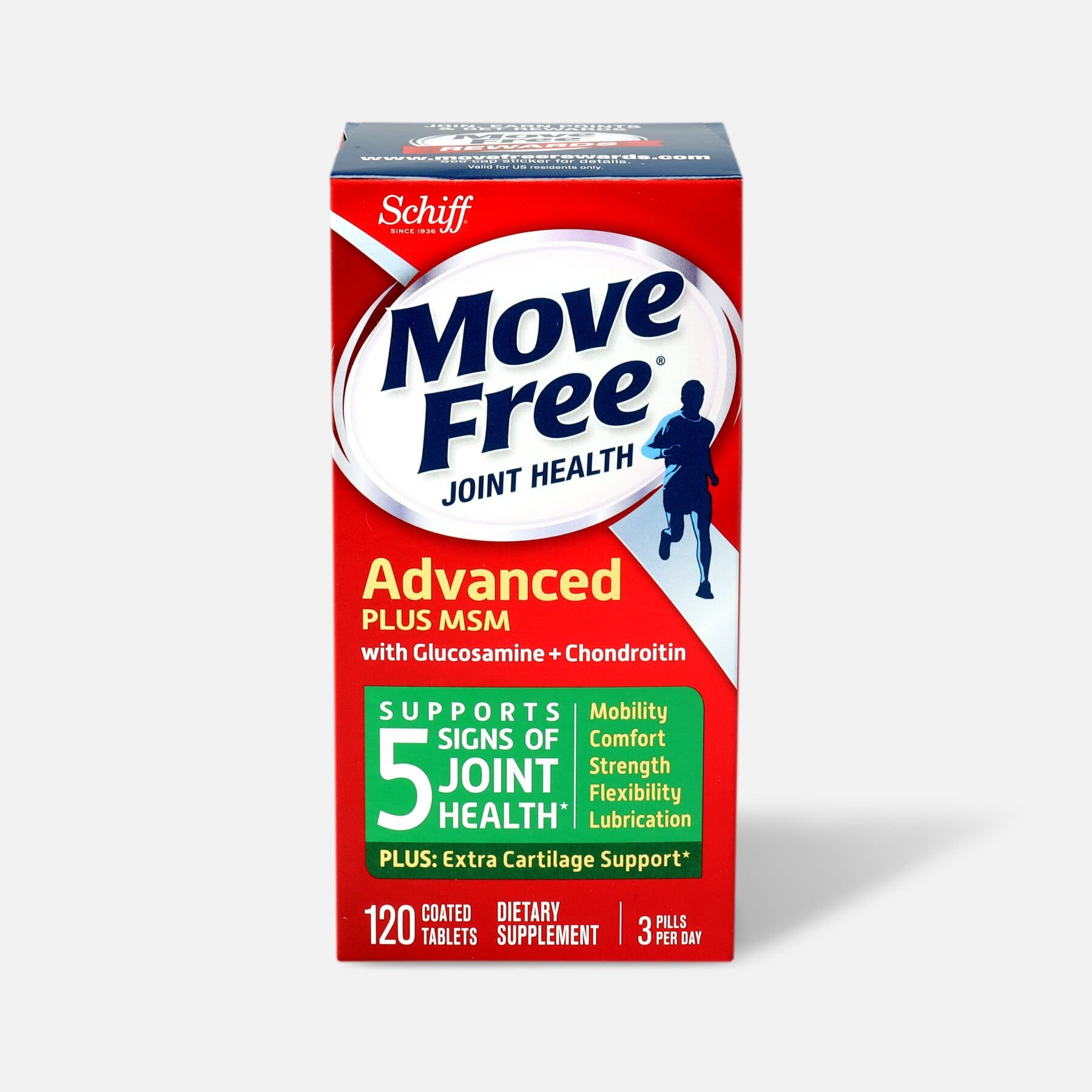 FSA Eligible Schiff Move Free Advanced Plus MSM, 120 ct. | FSA Store