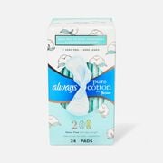 FSA Eligible Always Pure Cotton with FlexFoam Pads for Women Heavy Flow ...