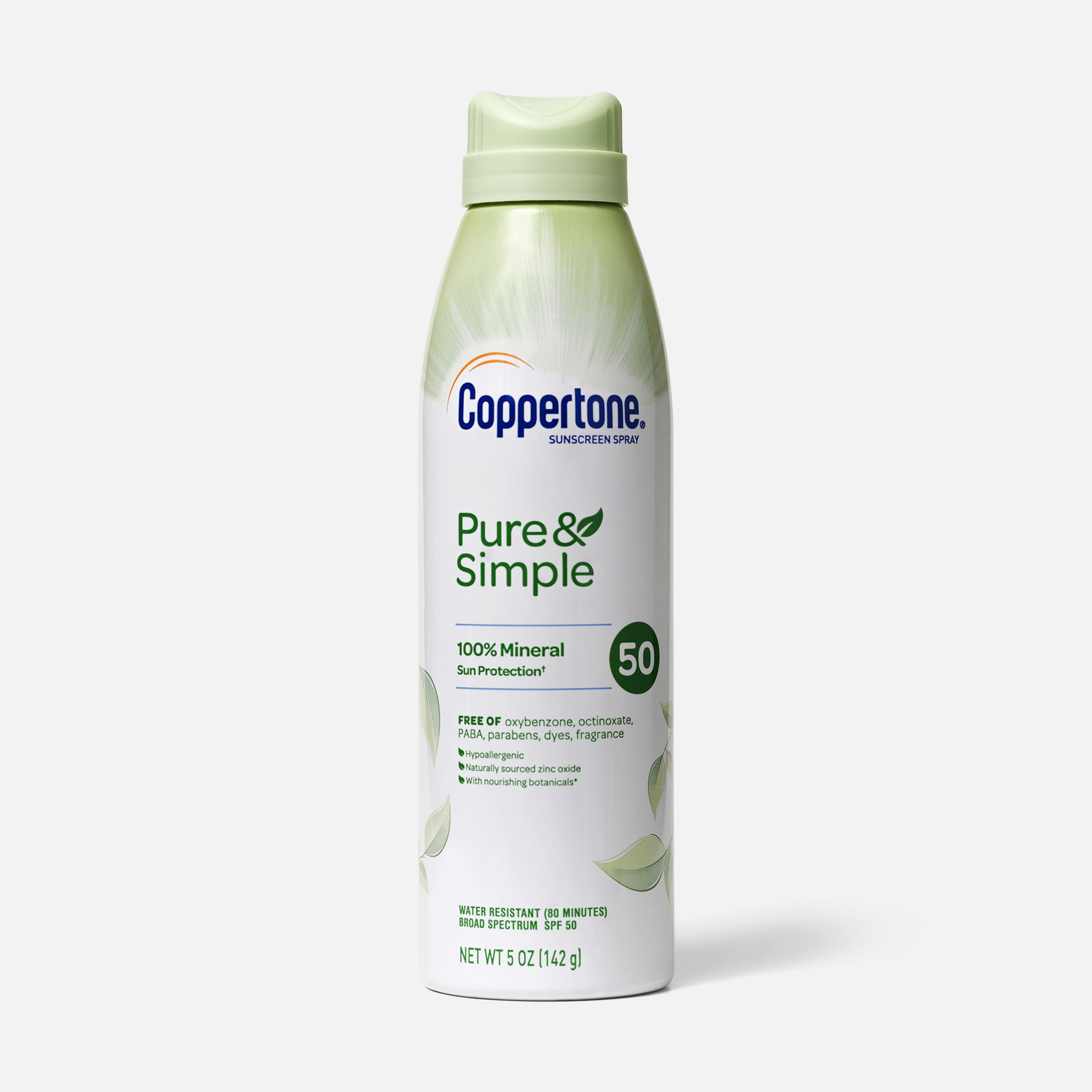 FSA Eligible Coppertone Pure & Simple Sunscreen Spray, SPF 50, 5 oz ...