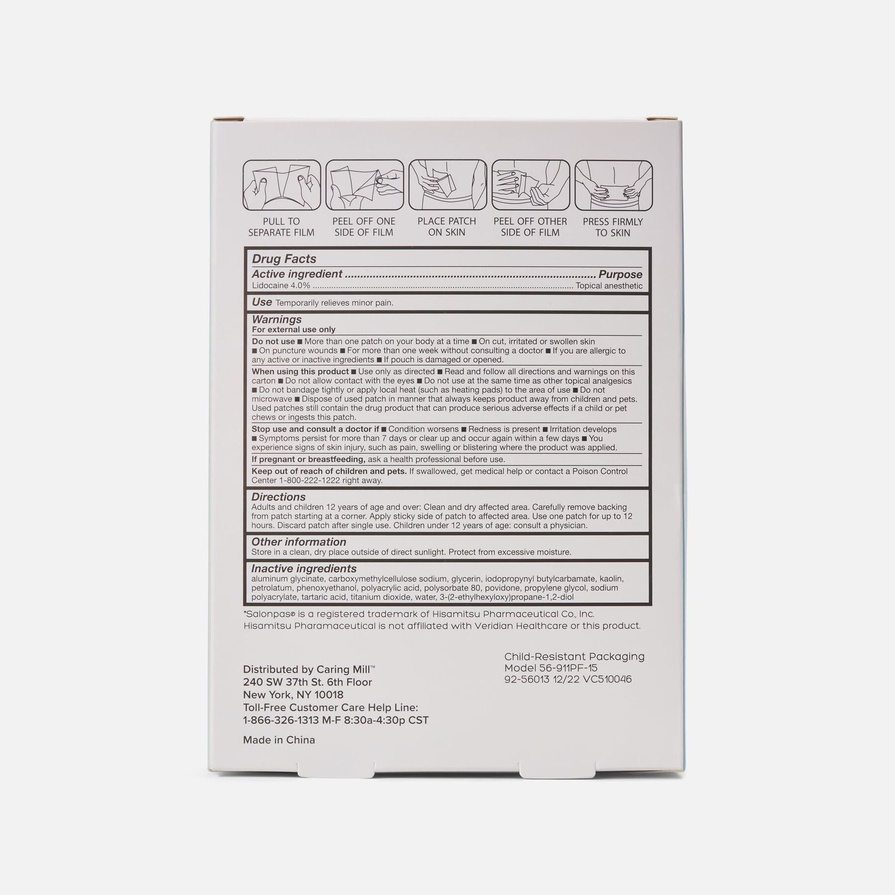 FSA Eligible Caring Mill™ Maximum Strength Lidocaine Pain Relief ...