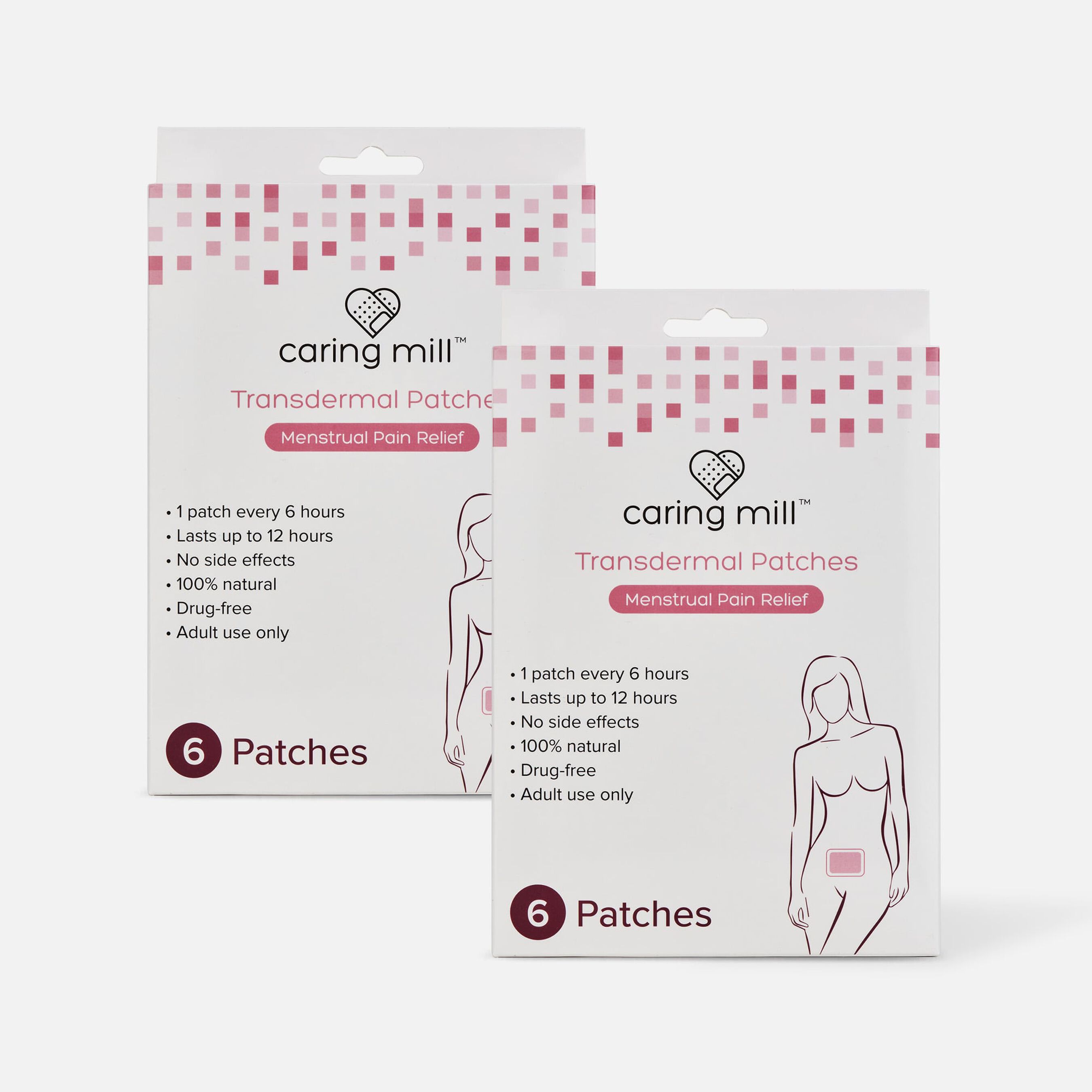 FSA Eligible Caring Mill™ Heating Patch for Menstrual Cramps, 6 ct. (2 ...