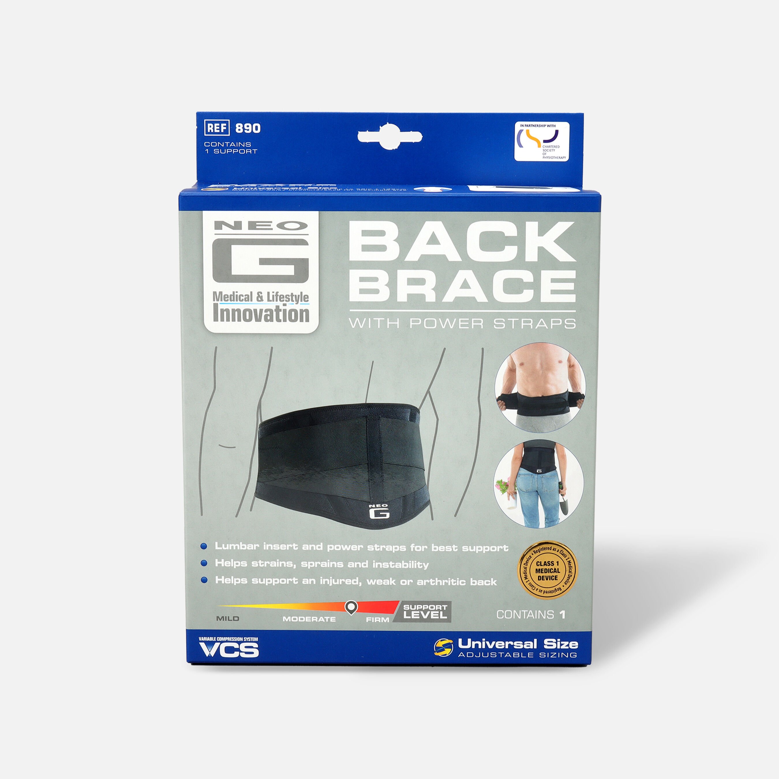 FSA Eligible Neo G Back Brace with Power Straps, One Size | FSA Store