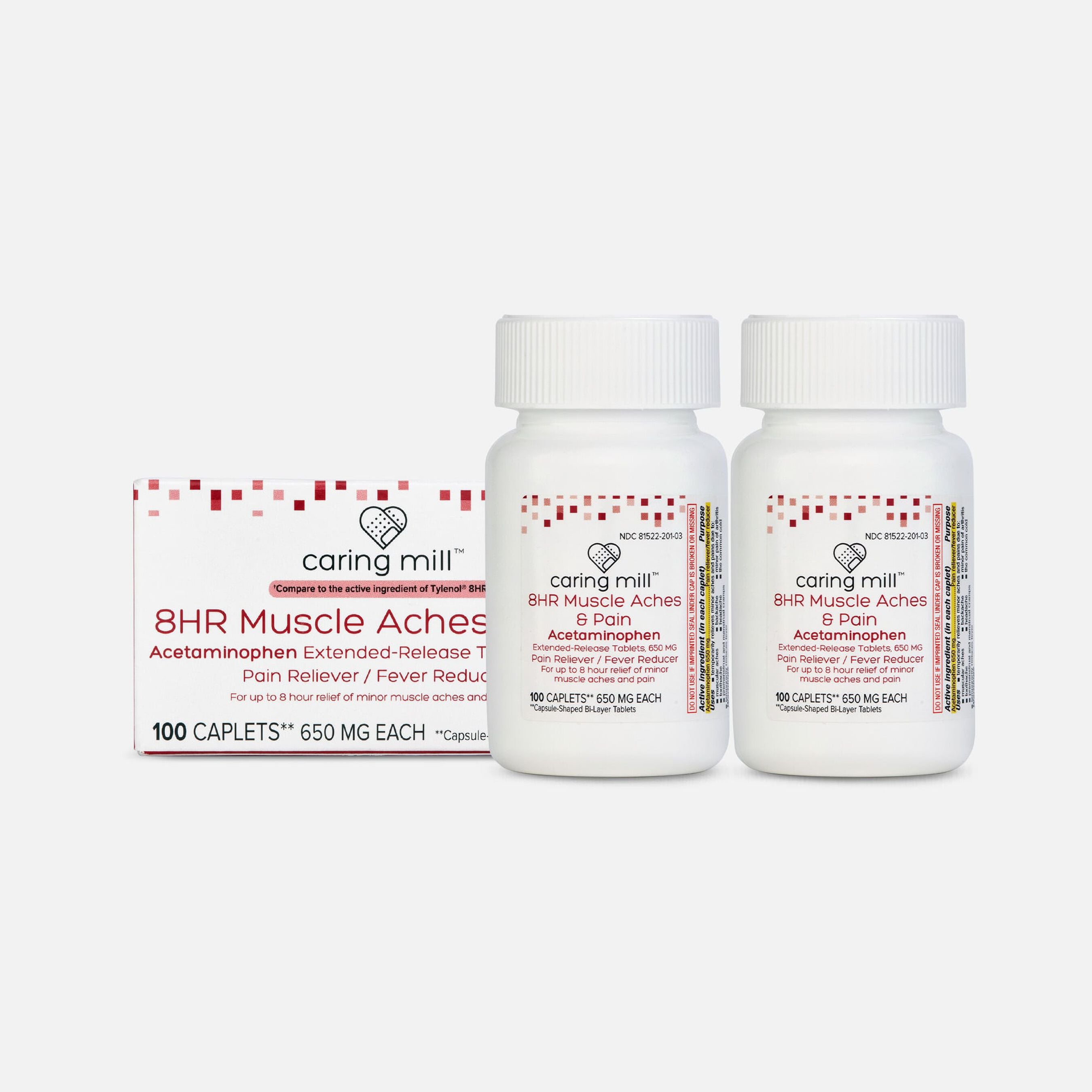 FSA Eligible Caring Mill™ 8 HR Muscle Aches & Pain Tablets, 100 ct. (2 ...