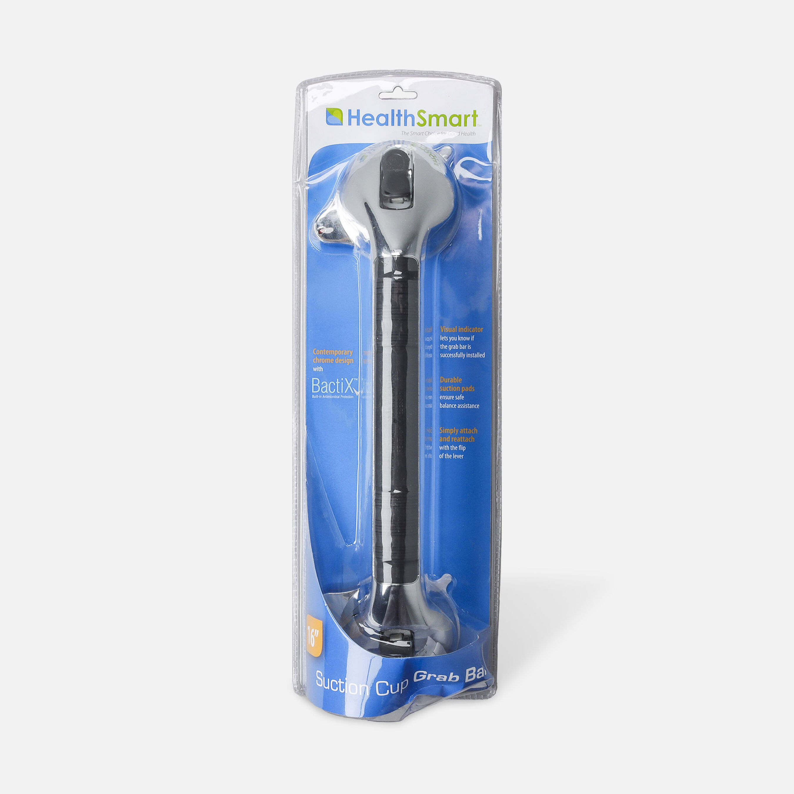 HealthSmart Suction Cup Grab Bar, 16"