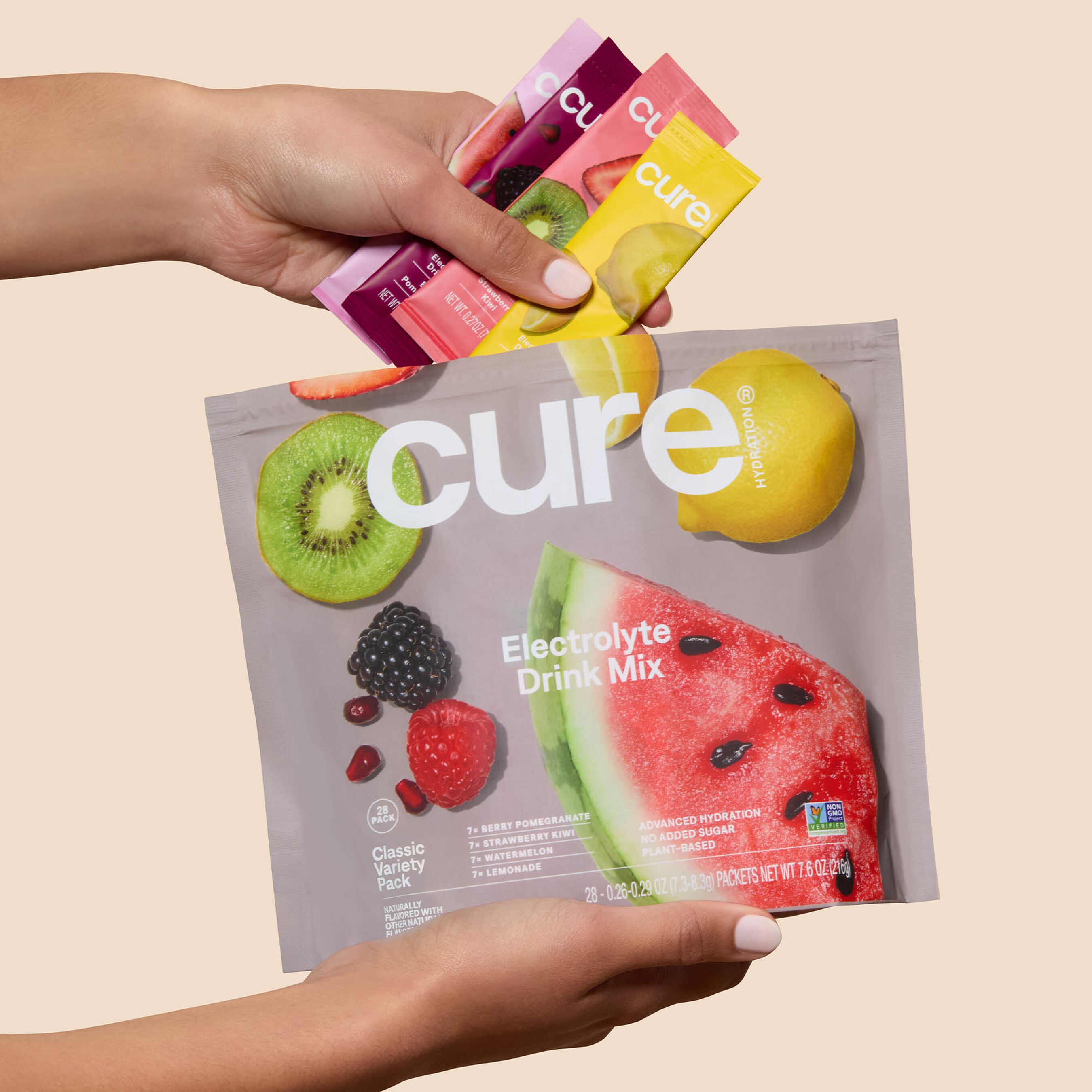 FSA Eligible Cure Hydrating Electrolyte Drink Mix Pouches, Original ...