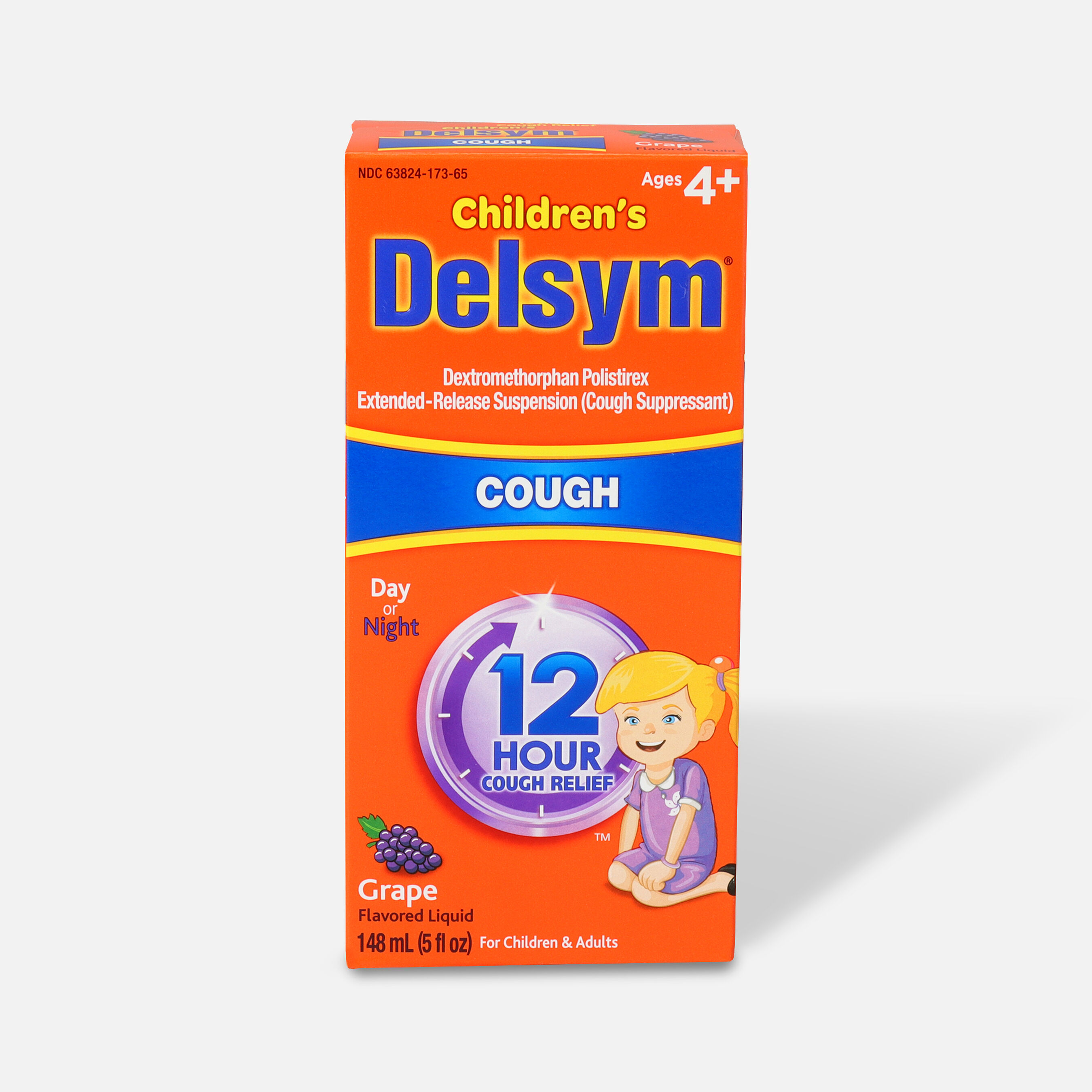 Delsym Children's Liquid, Grape, 5 oz.