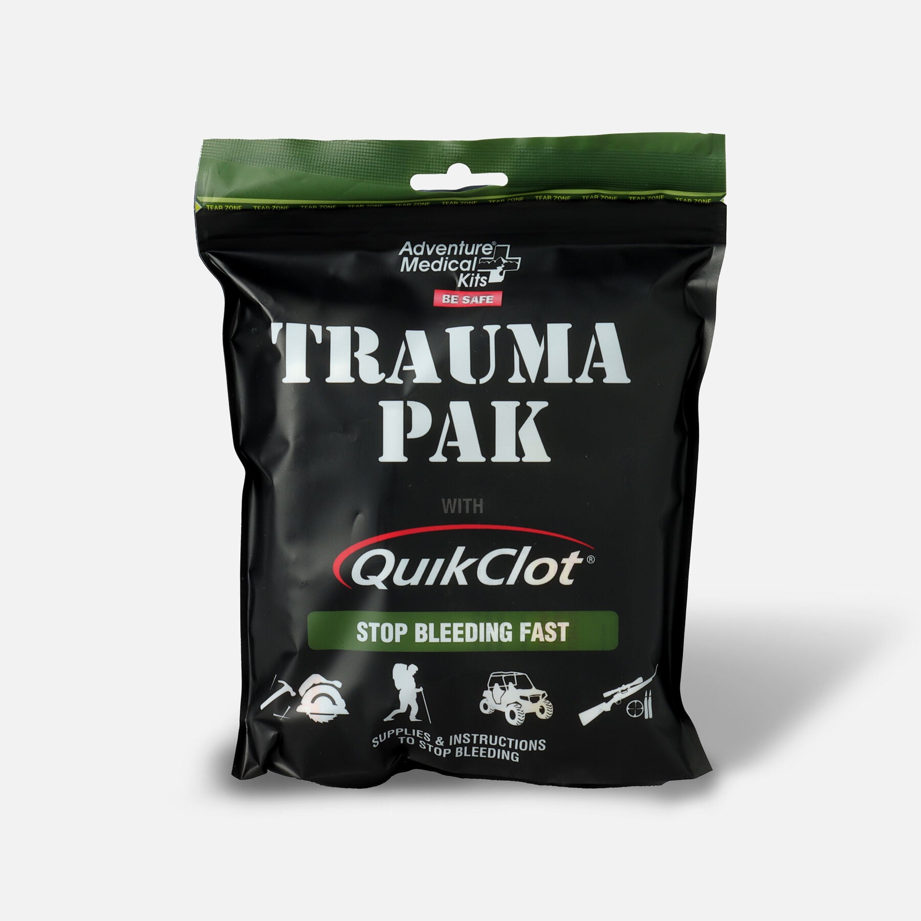 FSA Eligible Adventure Medical Kits Trauma Pak with QuikClot, 14 pc ...