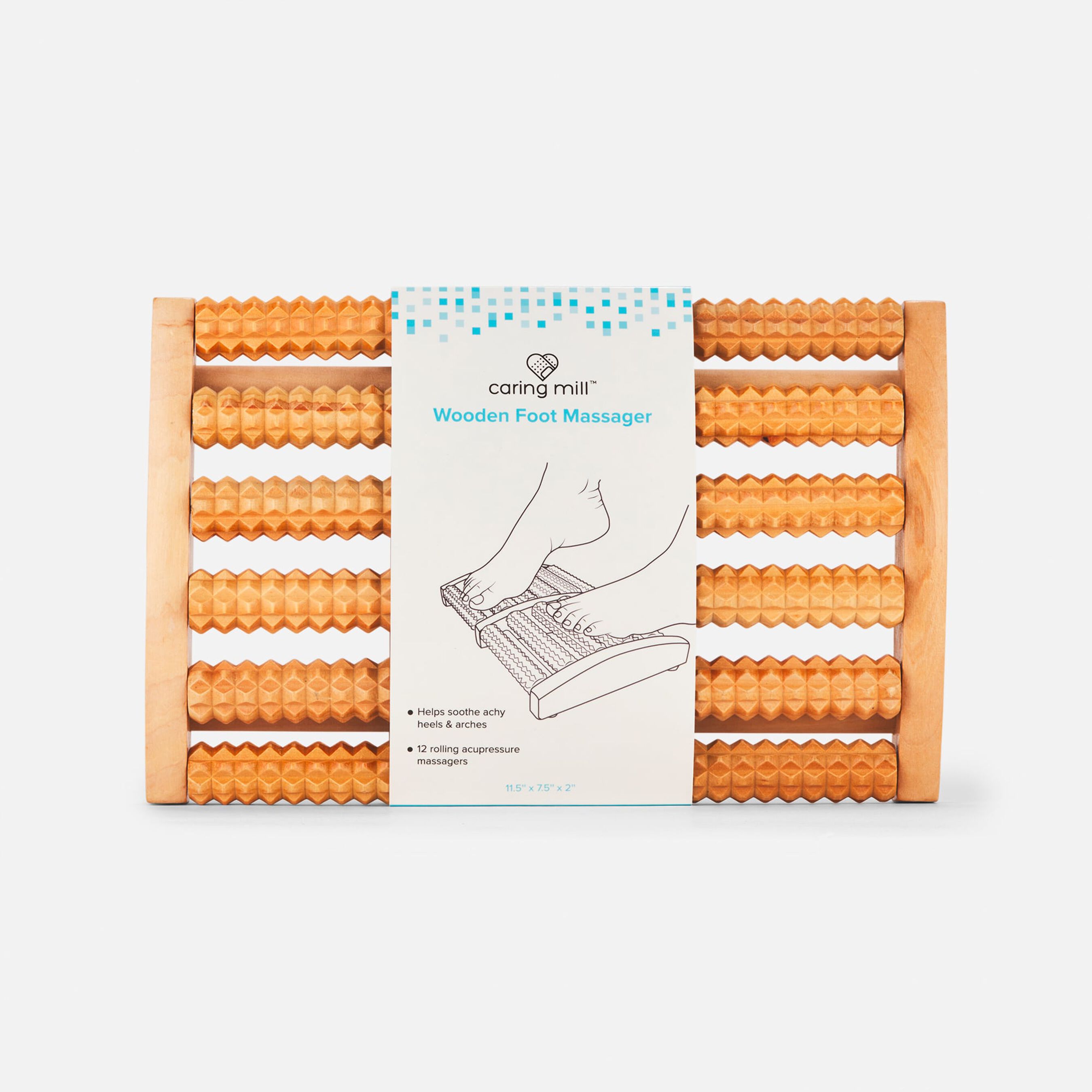 FSA Eligible Caring Mill Foot Pain Relief Multi Roller, Wood | FSA Store