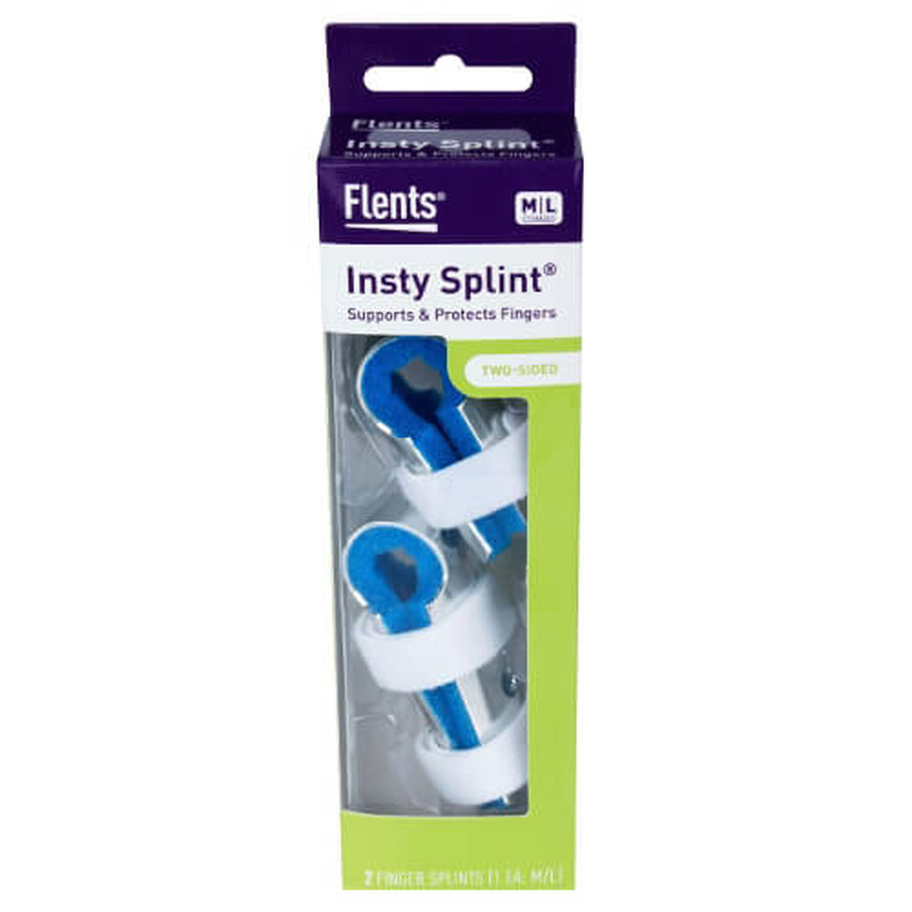 Flents Insty Splint Finger Split, Two-Sided, 2 splints