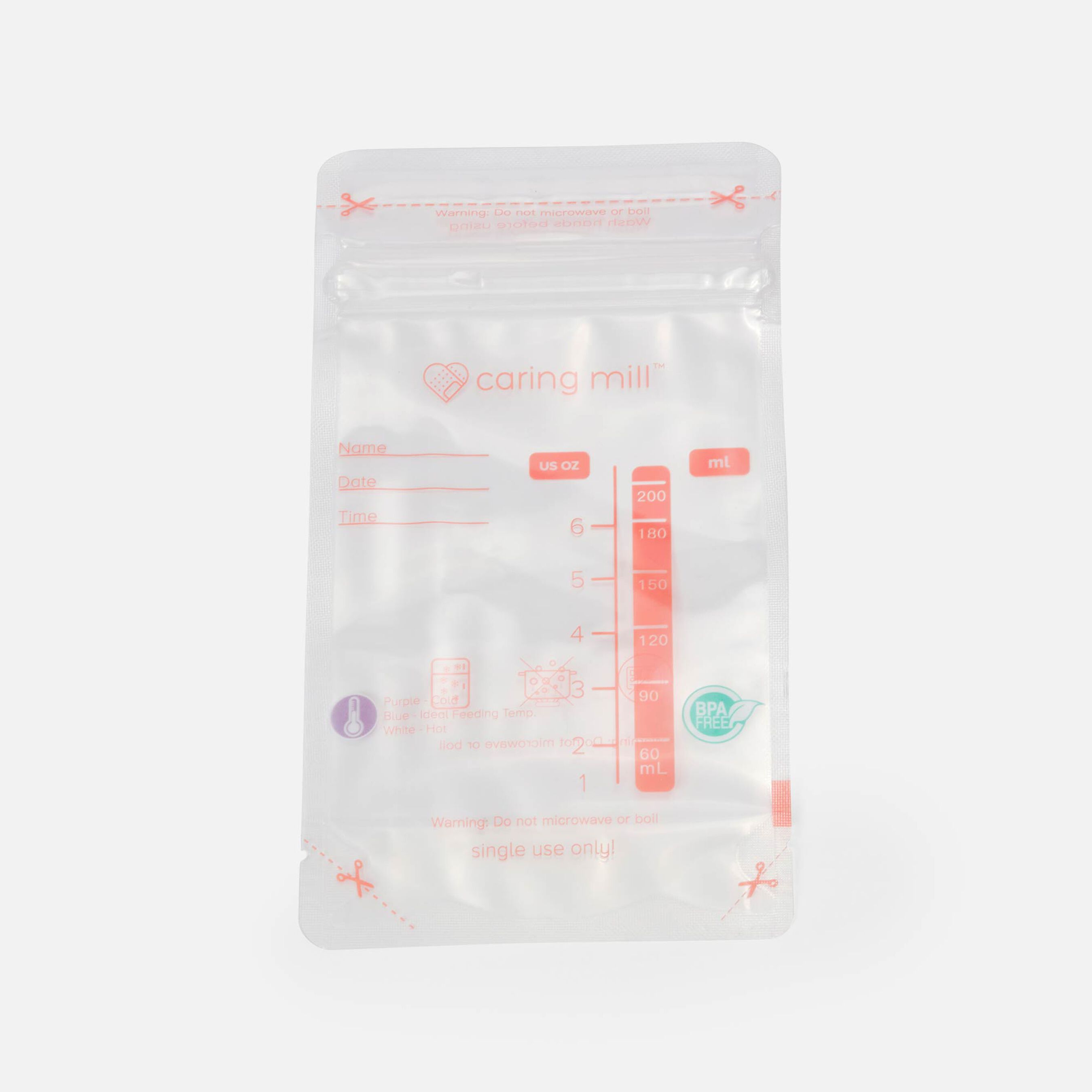 Caring Mill Breast Milk Universal Storage Bags 100 ct.