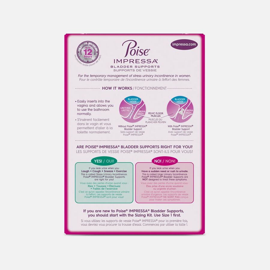 FSA Eligible Poise Impressa Incontinence Bladder Support for Women ...