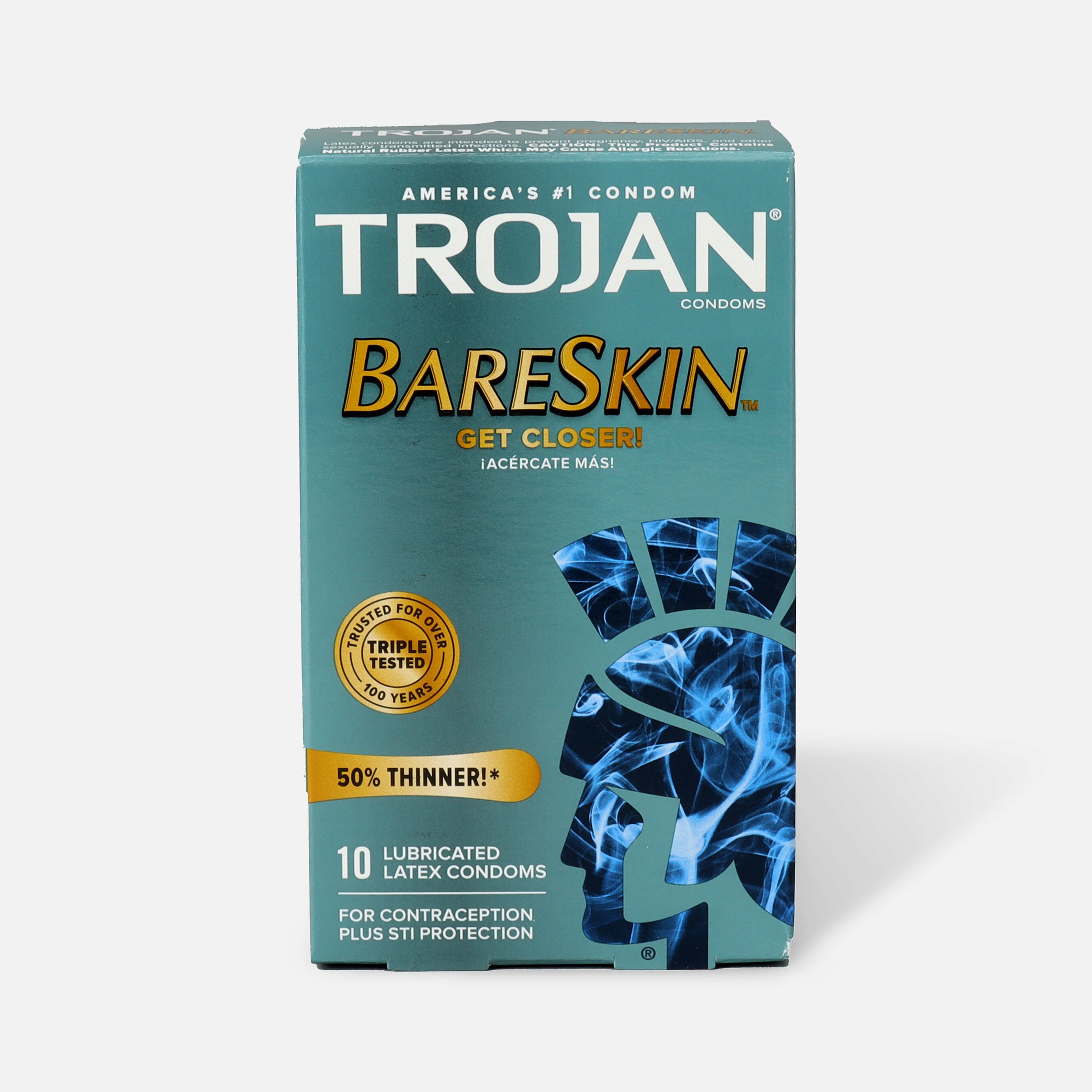 FSA Eligible Trojan Sensitivity Bareskin Premium Latex Condoms, 10 ct ...