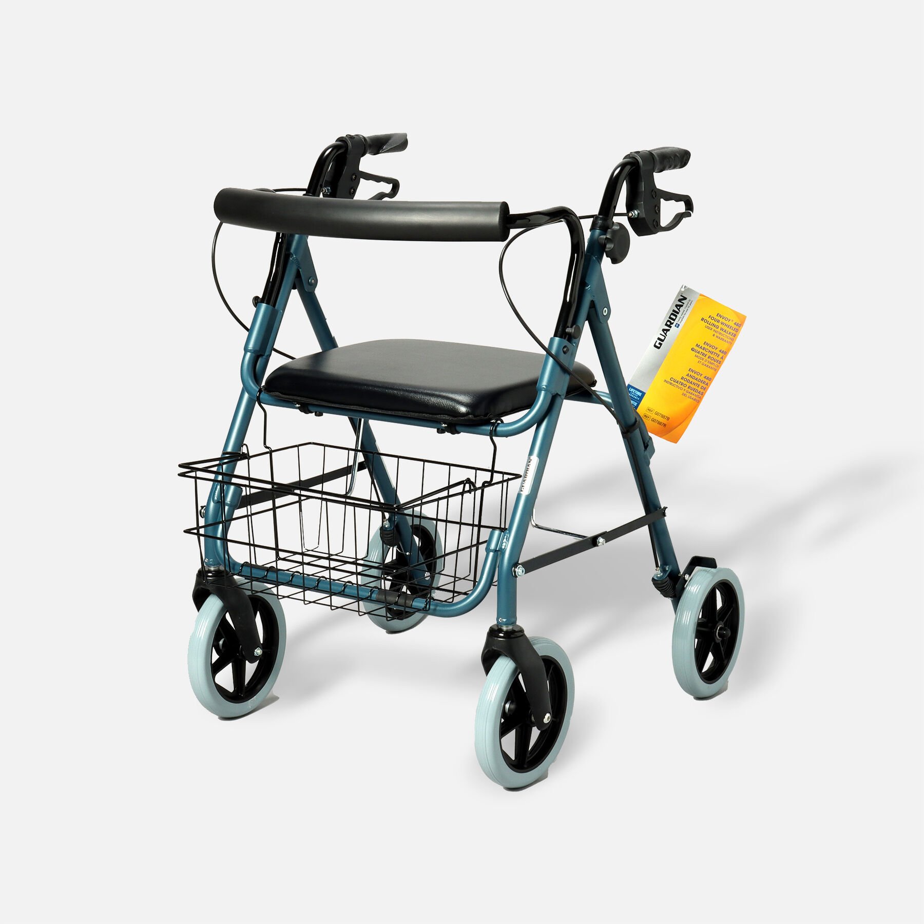 FSA Eligible Guardian Envoy 480 Delux Rolling Walker - Blue | FSA Store