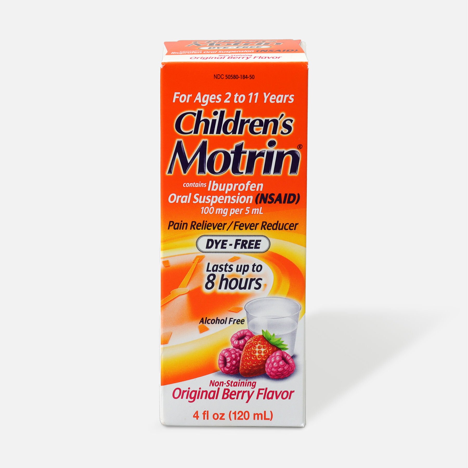 FSA Eligible Children's Motrin Pain Reliever/Fever Reducer Liquid, Dye ...