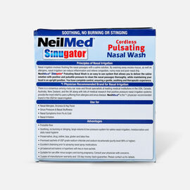 NeilMed Sinugator Cordless Pulsating Nasal Wash with 30 Premixed ...