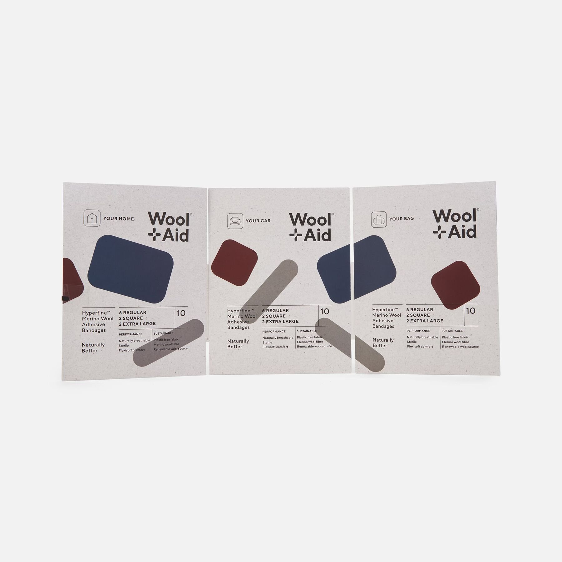 FSA Eligible WoolAid Merino Wool Adhesive Bandages, Multipacks, 30 ct ...