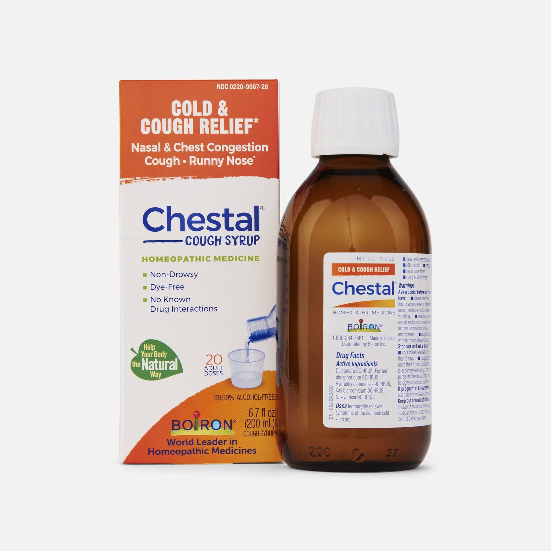 FSA Eligible Boiron Chestal Cold & Cough Multi-Symptom Formula for ...