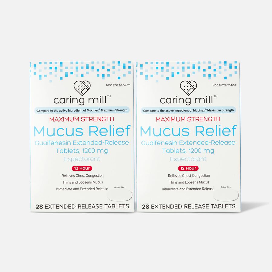 FSA Eligible Caring Mill™ Mucus-ER Max Guaifenesin Extended-Release Bi ...