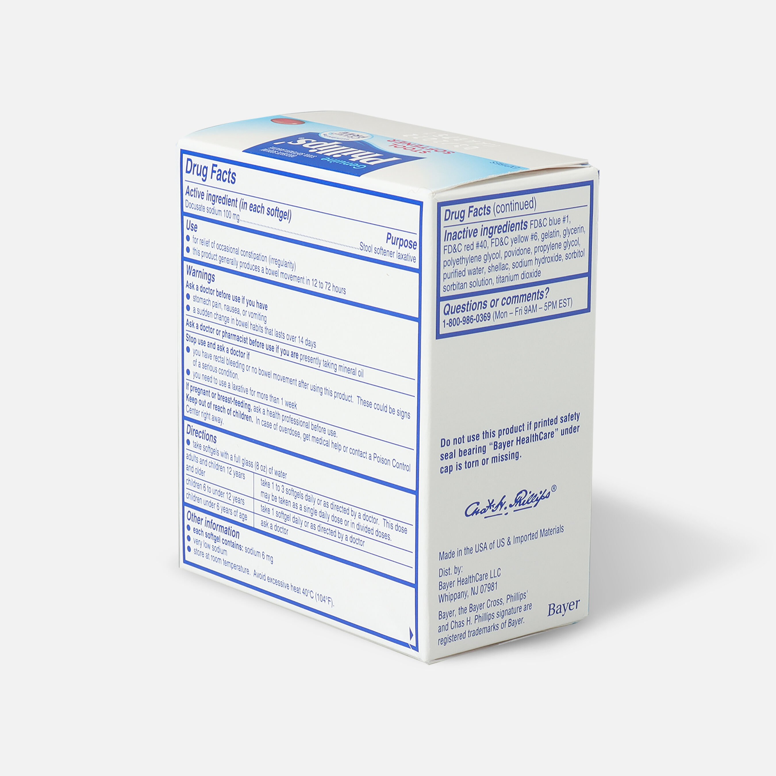 FSA Eligible Phillips' Stool Softener Liquid Gels Liquid Gels, 30 ct ...