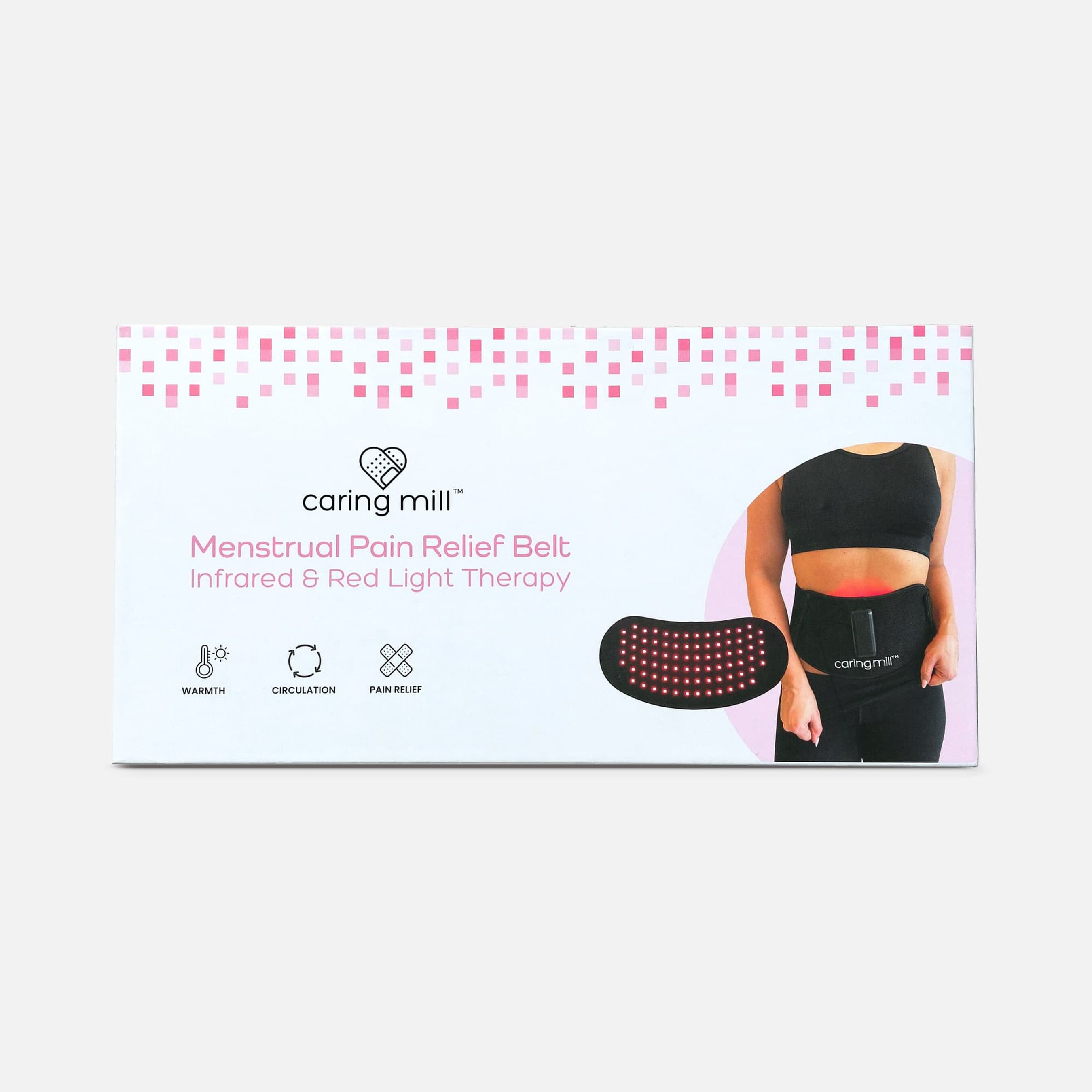 FSA Eligible Caring Mill™ Menstrual Red Light Therapy Pain Relief Belt ...