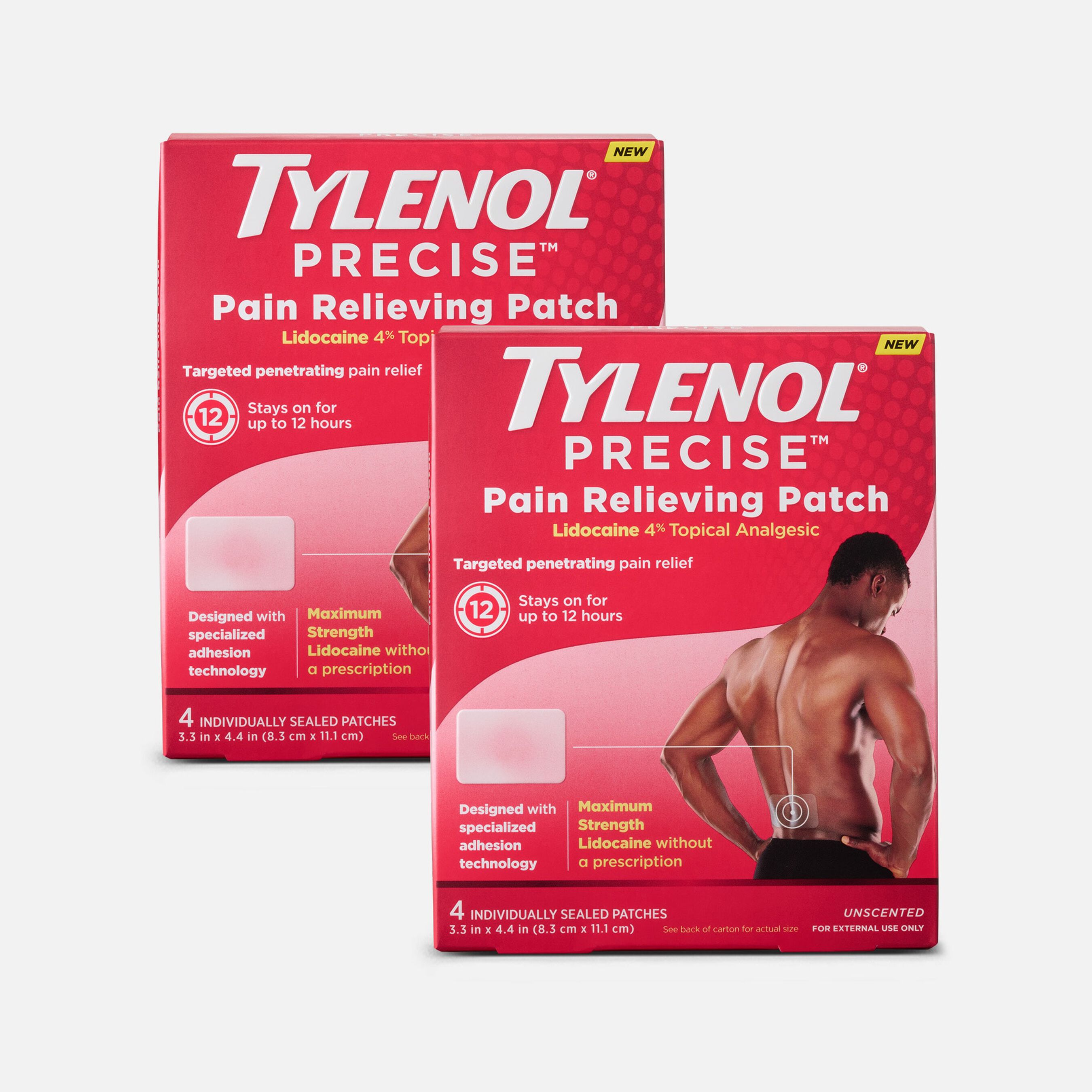 FSA Eligible TYLENOL® PRECISE® Pain Relieving Patches, Large, 4 ct. (2 ...