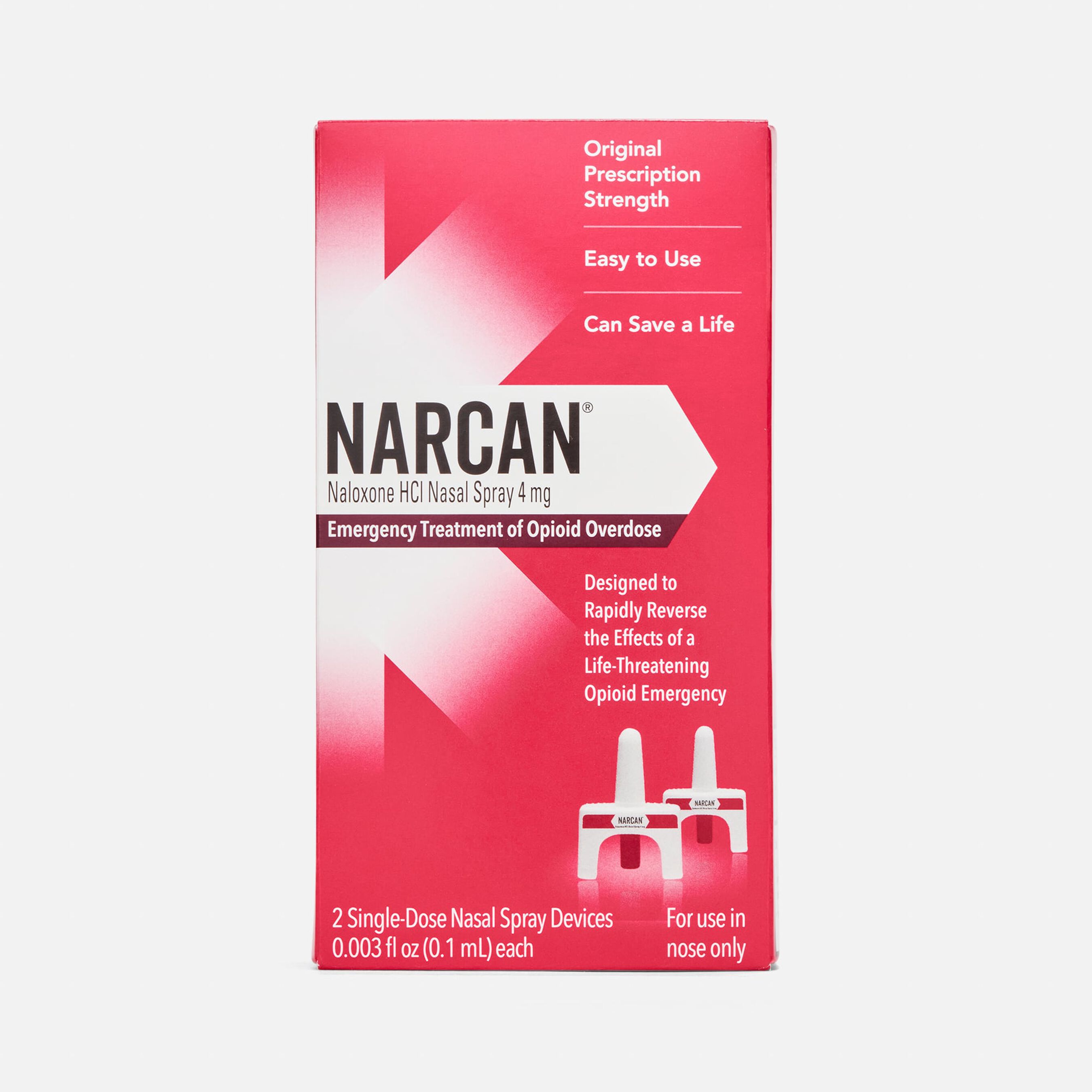 FSA Eligible Narcan Naloxone HCI Nasal Spray, 4mg (2-Pack) | FSA Store