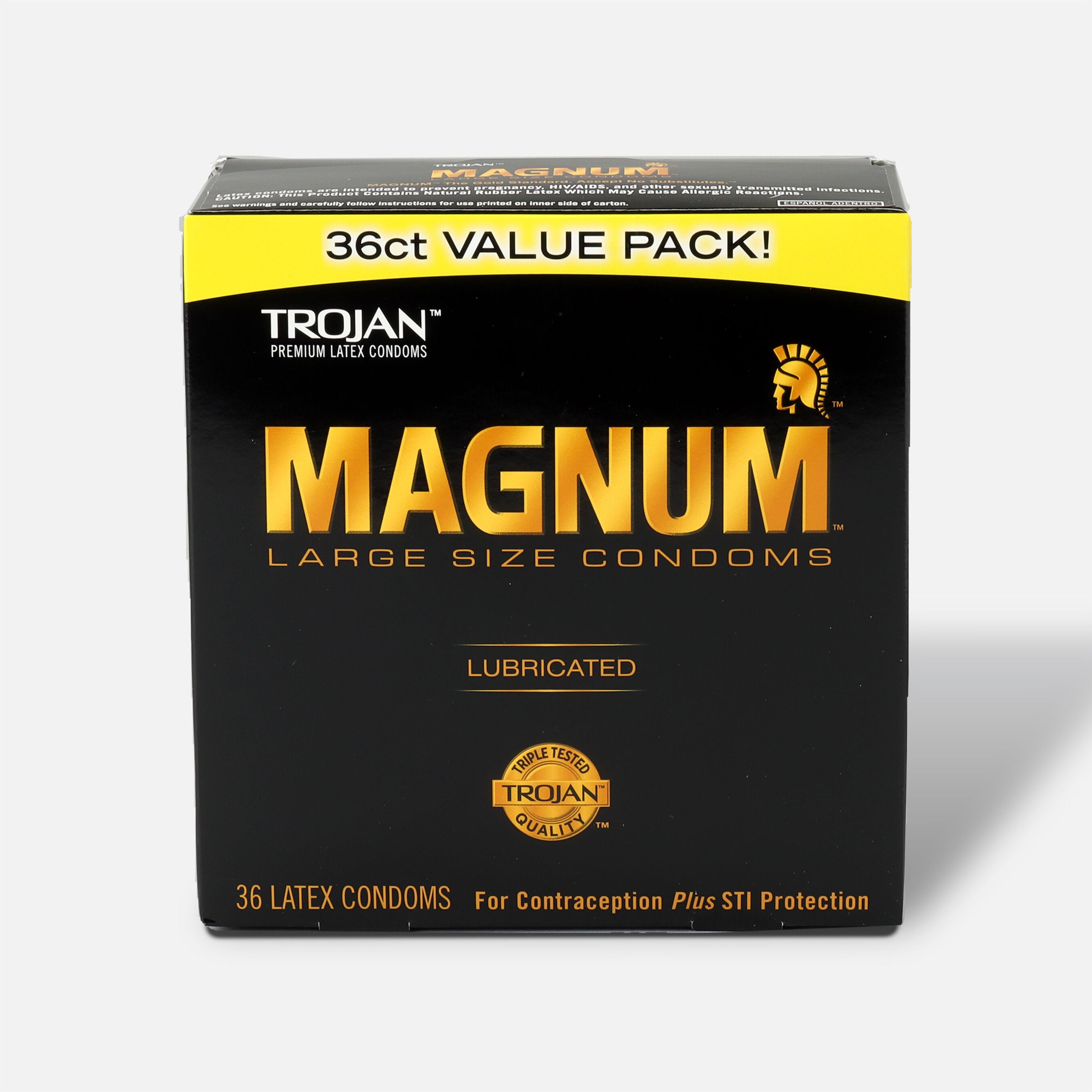 FSA Eligible Trojan Magnum Lubricated Latex Condoms, Large Size, 36 ct ...