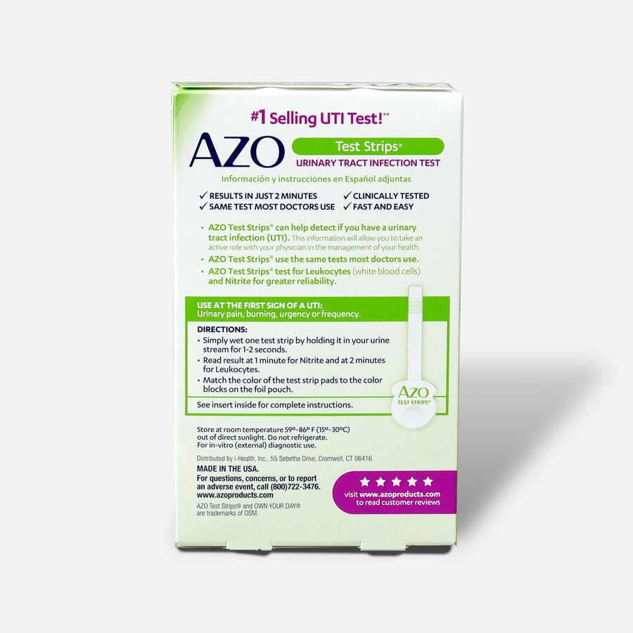 FSA Eligible Azo Urinary Tract Infection Test Strips with Handle, 3 ct ...
