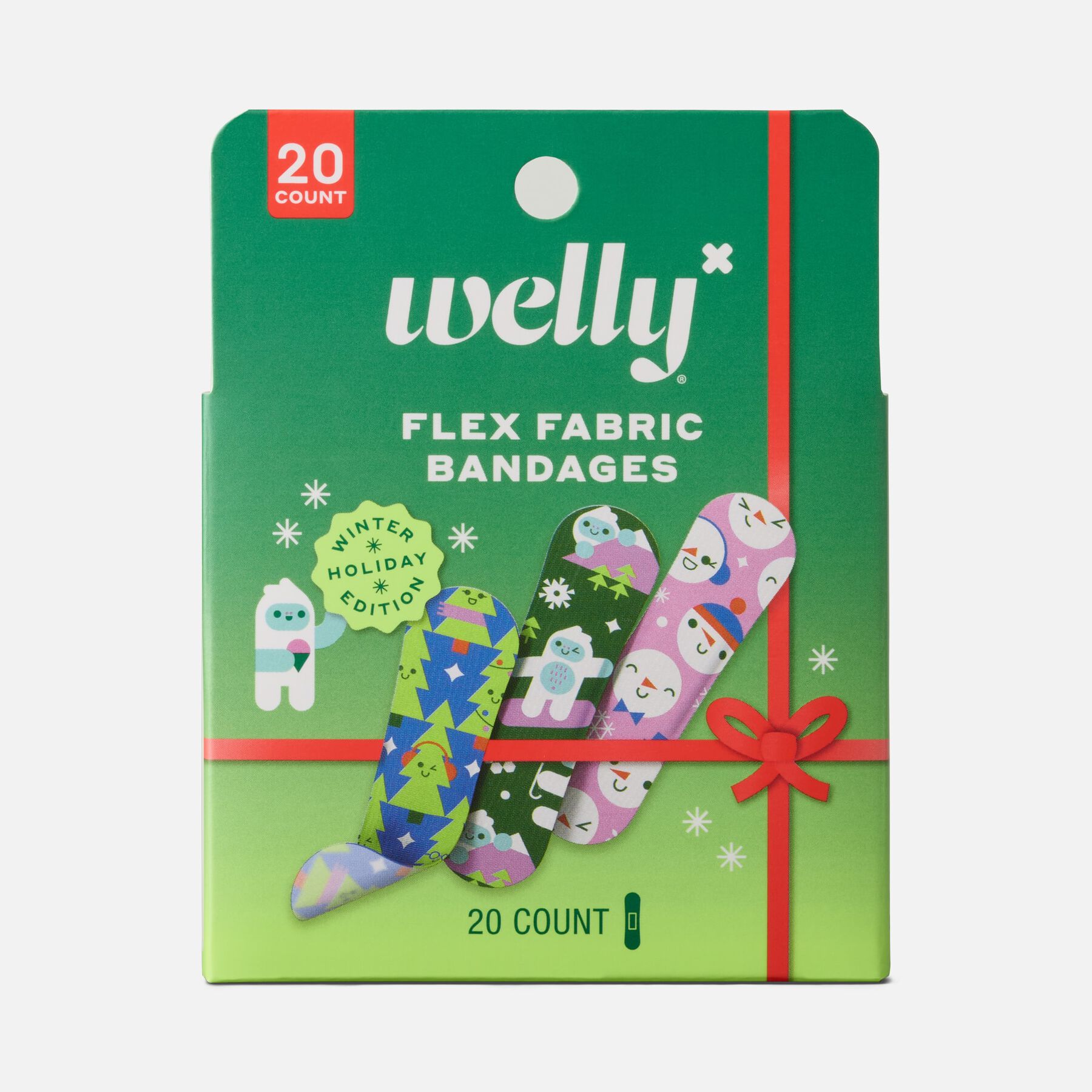 FSA Eligible Welly Limited Time Only Holiday Flex Fabric Bandages, 20 ...