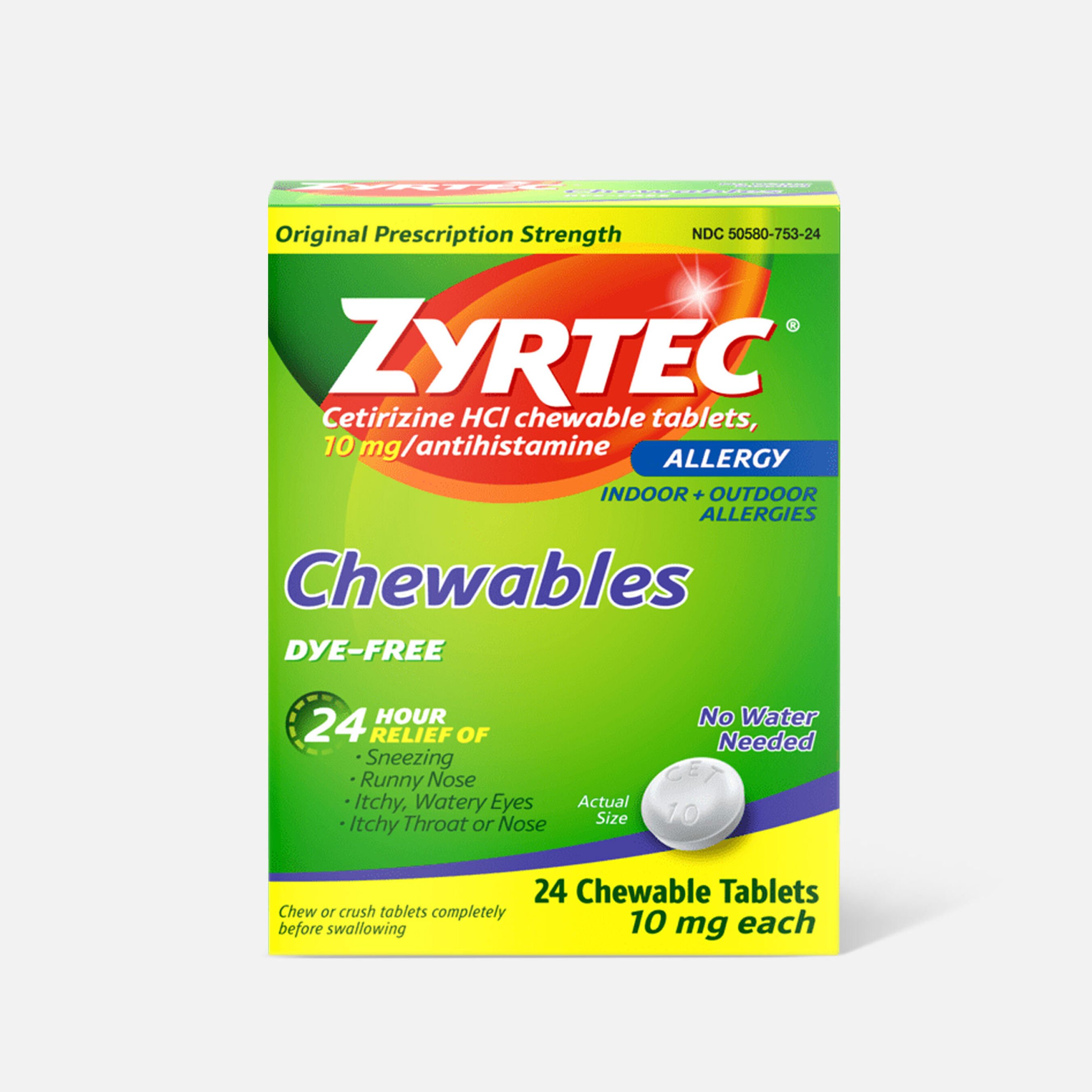FSA Eligible Zyrtec Allergy Chewable Tablet, 24 ct. | FSA Store