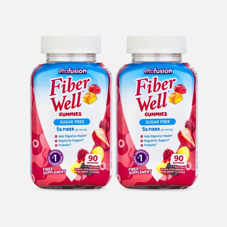 FSA Eligible Vitafusion Fiber Well Gummies, Sugar-Free, 90 ct. (2-Pack ...