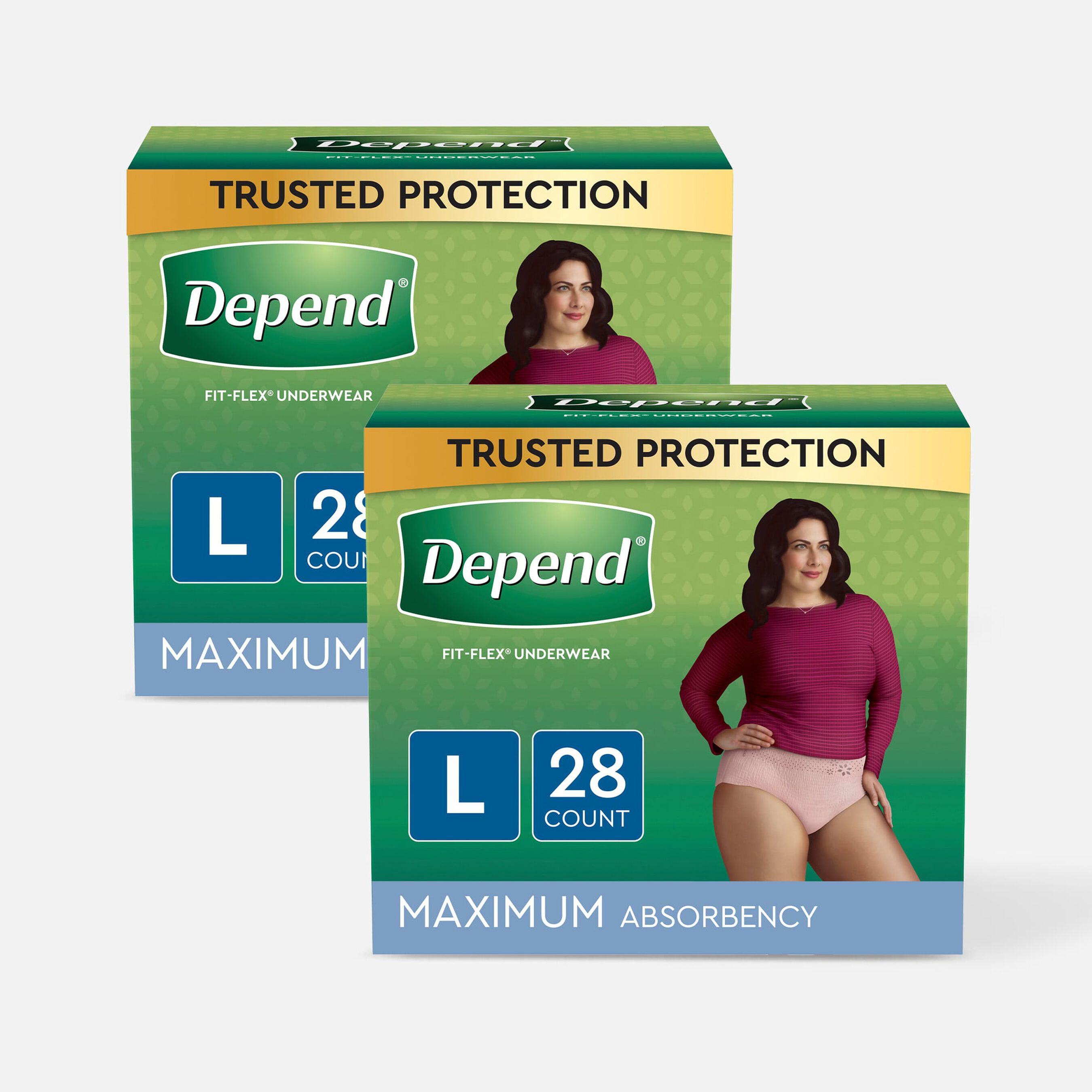 FSA Eligible Depend FIT-FLEX Underwear, Maximum Absorbency, Large, 28 ...