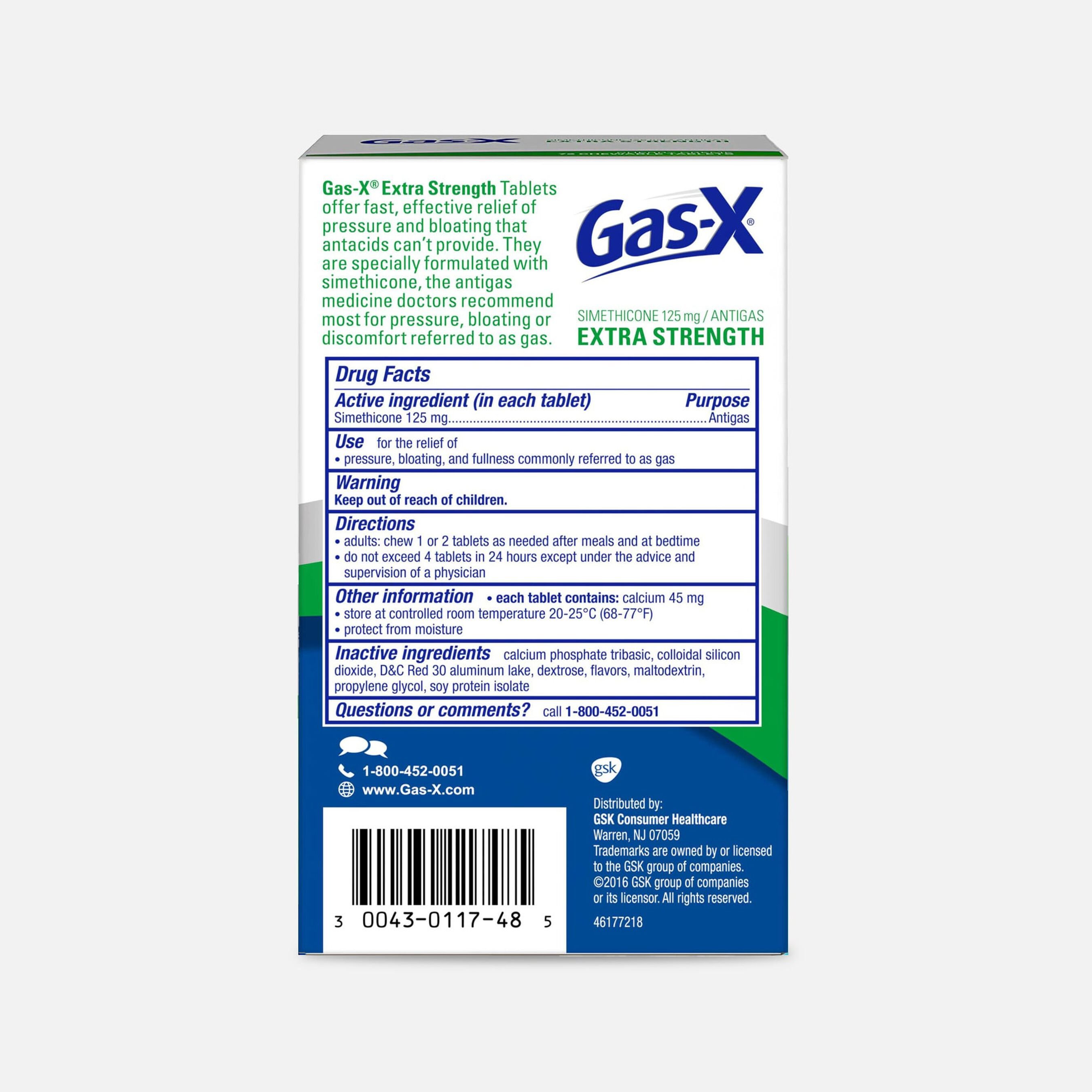 FSA Eligible Gas-X Extra Strength Cherry Chewable Tablet, For Fast ...