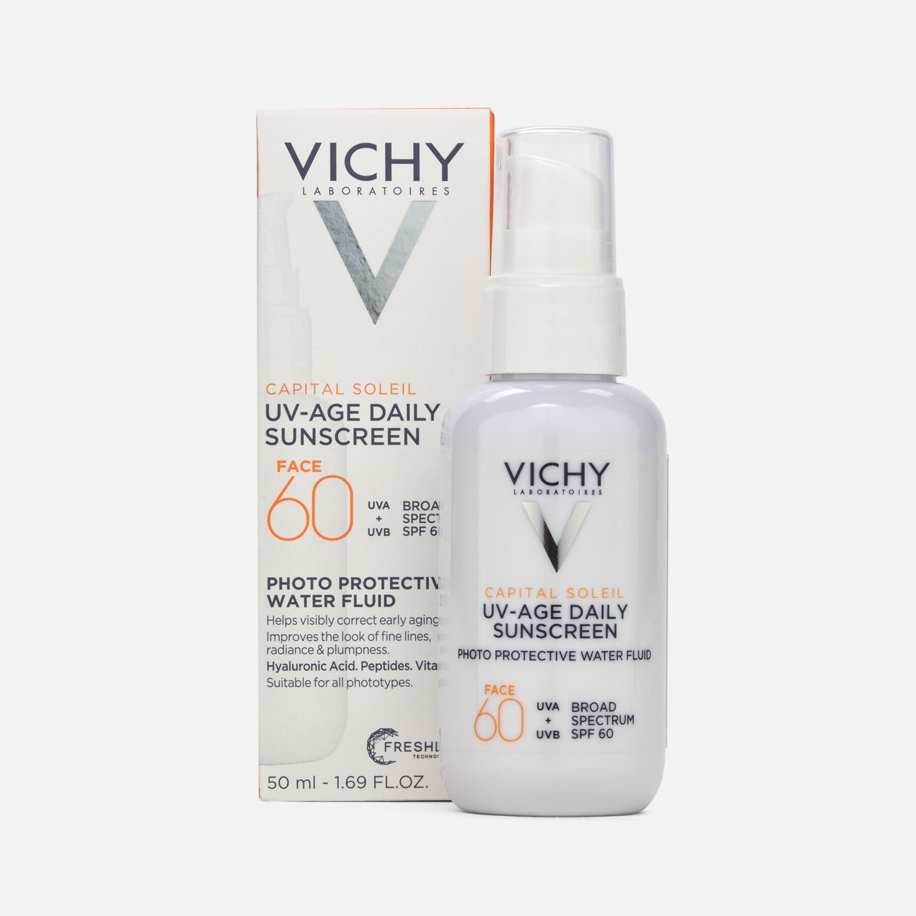 FSA Eligible Vichy Capital Soleil UV-Age Daily Sunscreen, SPF 60, 1.69 ...