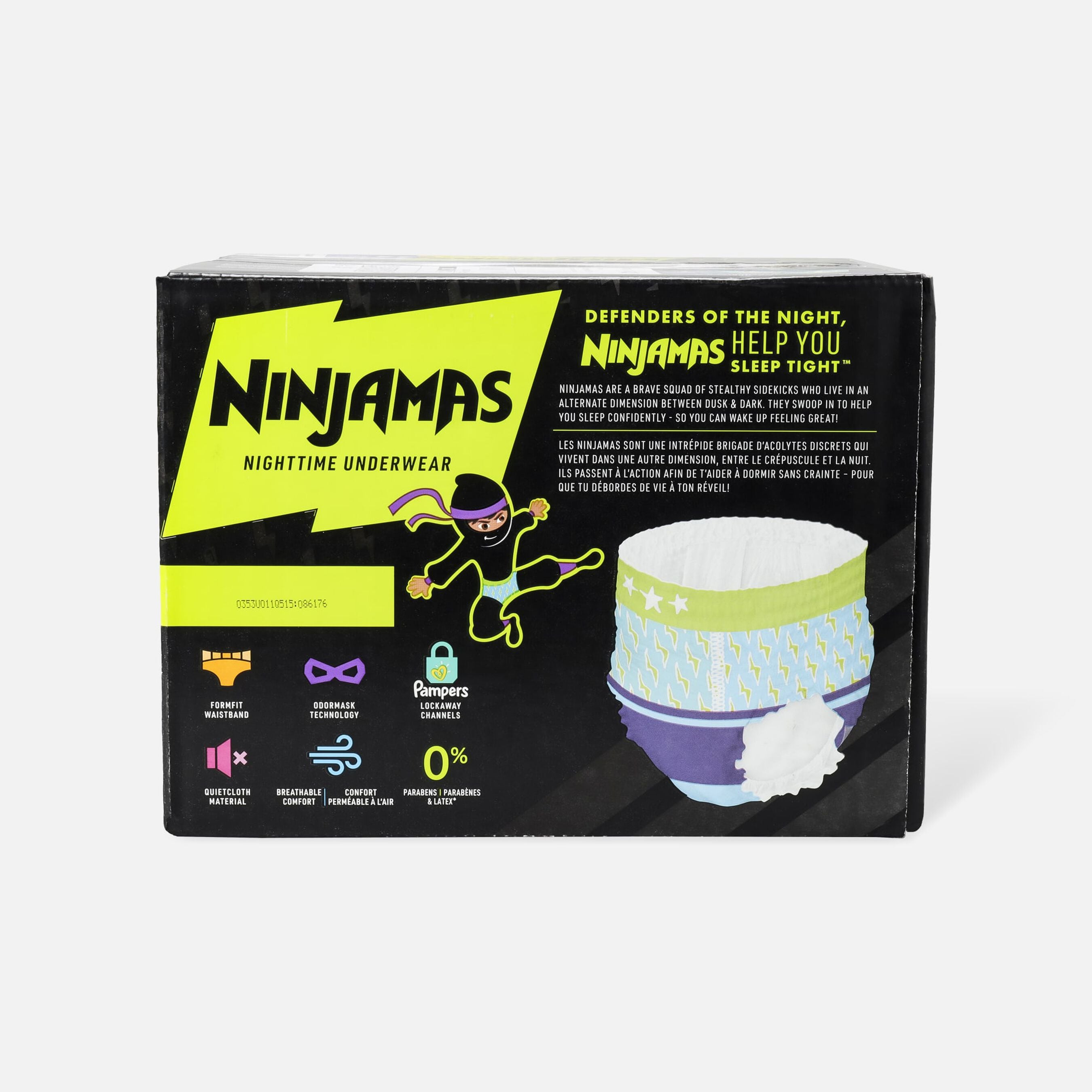 FSA Eligible Ninjamas Nighttime Bedwetting Underwear, Boy, Size S/M, 44 ...