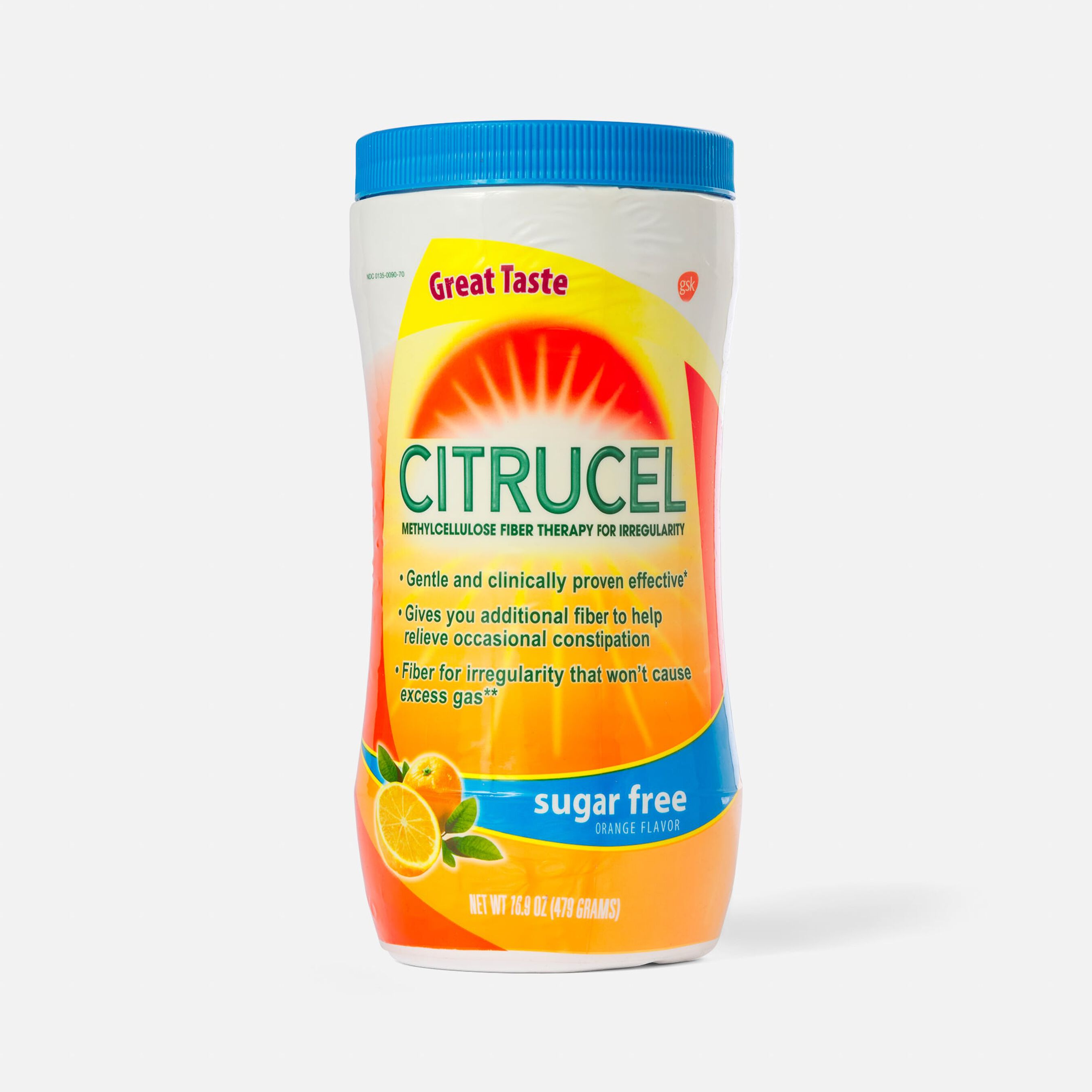 FSA Eligible Citrucel Sugar Free Orange Flavor Methylcellulose, Fiber ...