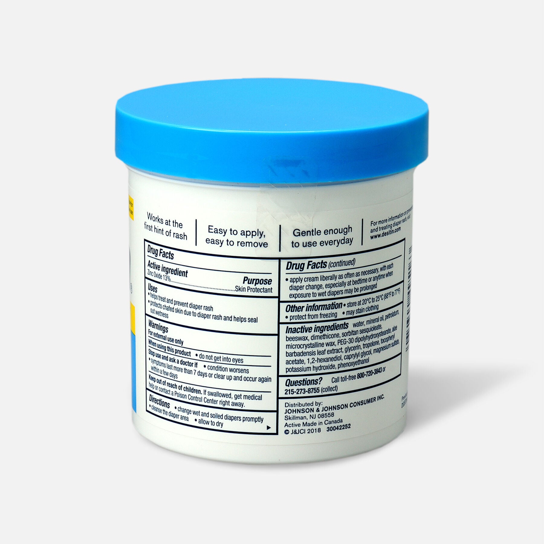 FSA Eligible Desitin Daily Defense Zinc Oxide Diaper Rash Cream Jar, 16 ...