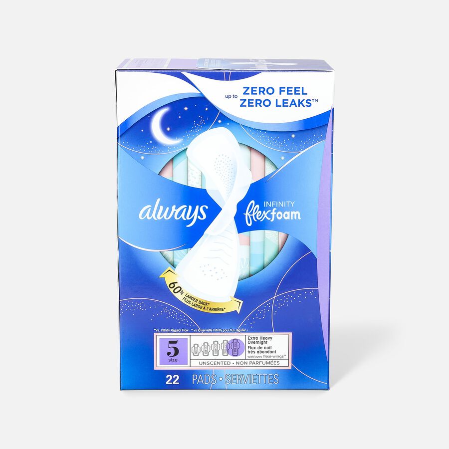 Always Infinity FlexFoam Pads with Wing, Unscented