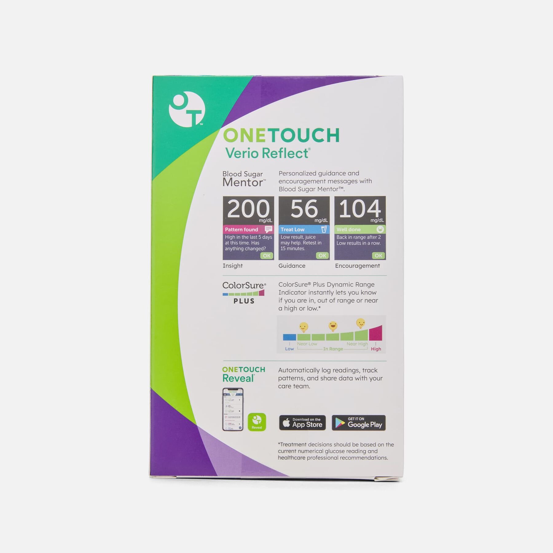 FSA Eligible OneTouch Verio Reflect Blood Glucose Monitoring System ...