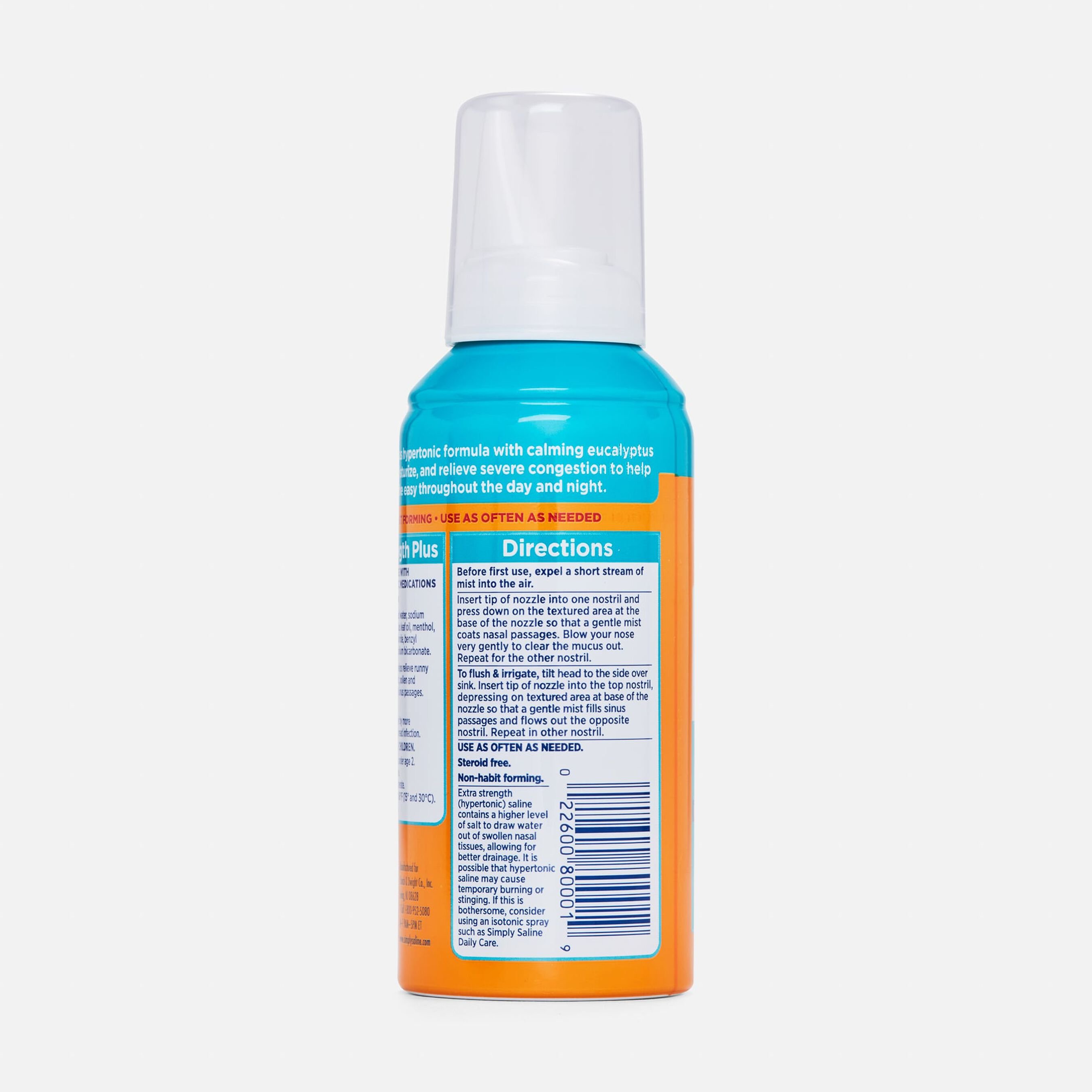 FSA Eligible Simply Saline Adult Nasal Mist Extra Strength Plus with ...