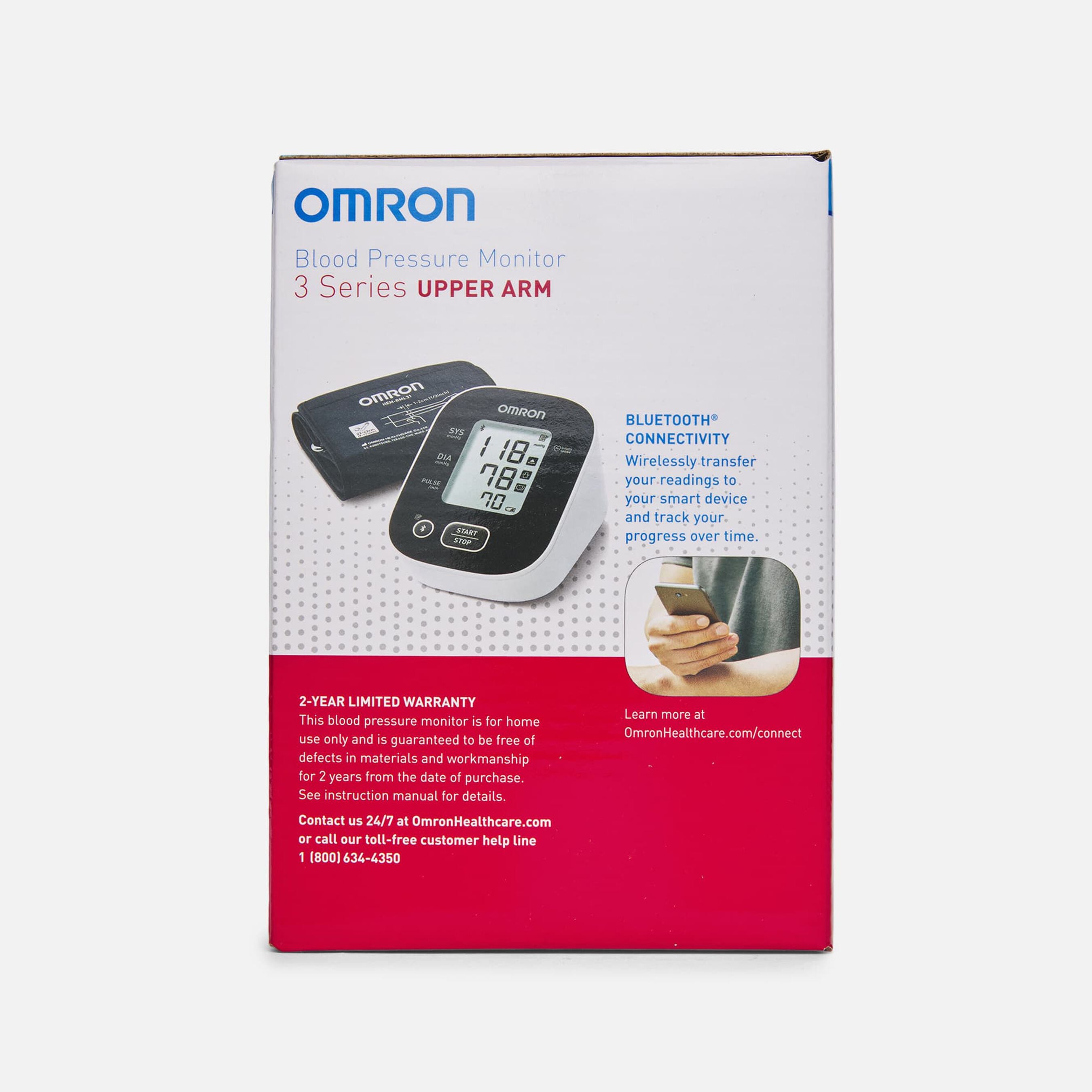 FSA Eligible OMRON 3 Series Upper Arm Blood Pressure Monitor, Bluetooth ...