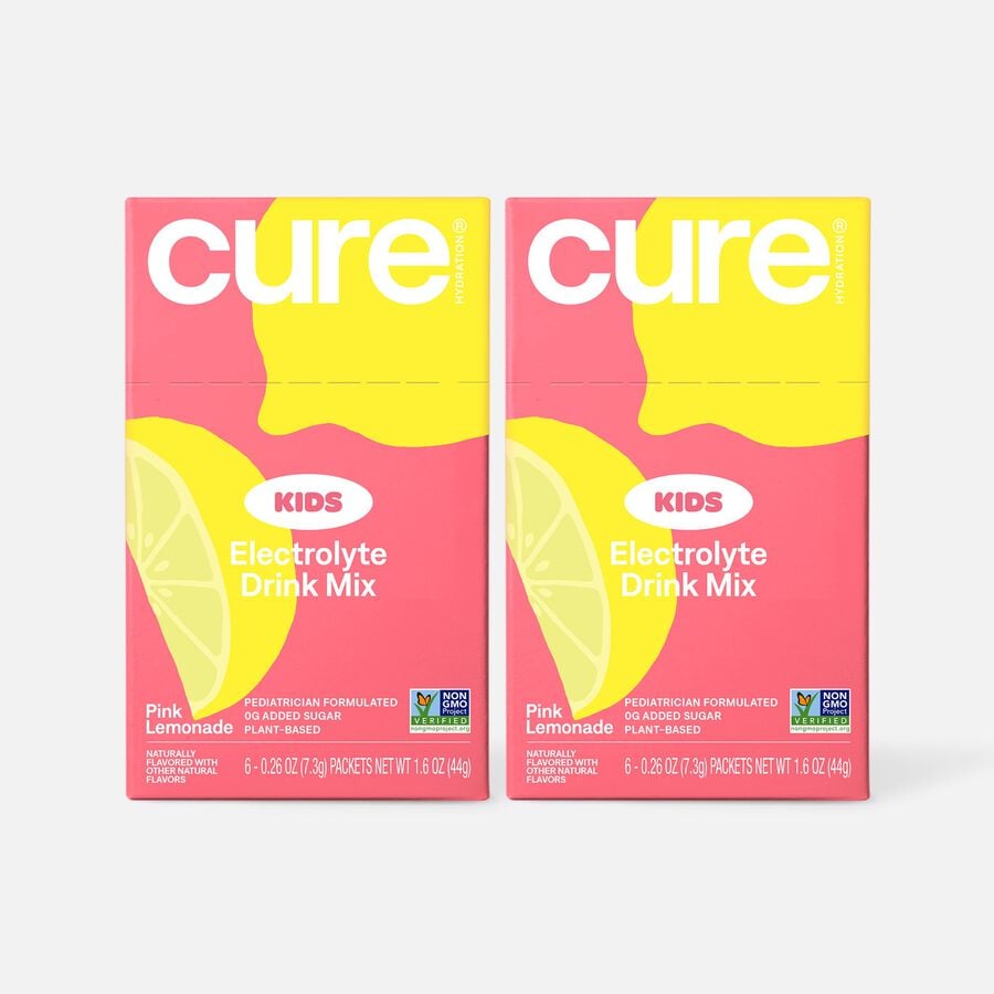 FSA Eligible Cure Kids Hydrating Electrolyte Mix Pouch, Pink Lemonade ...