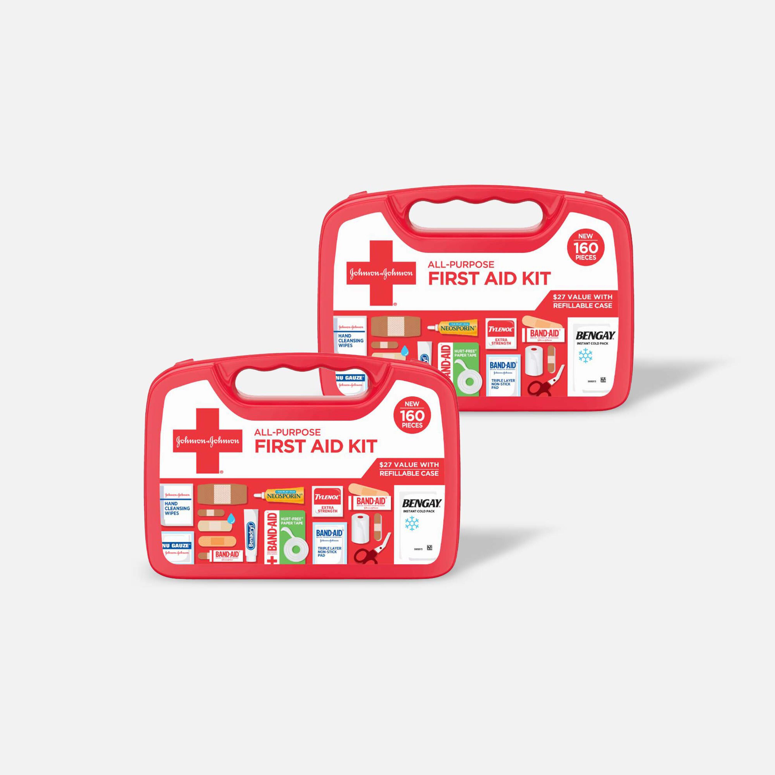 Johnson & Johnson All-Purpose First Aid Kit - 160 ct. (2-Pack)