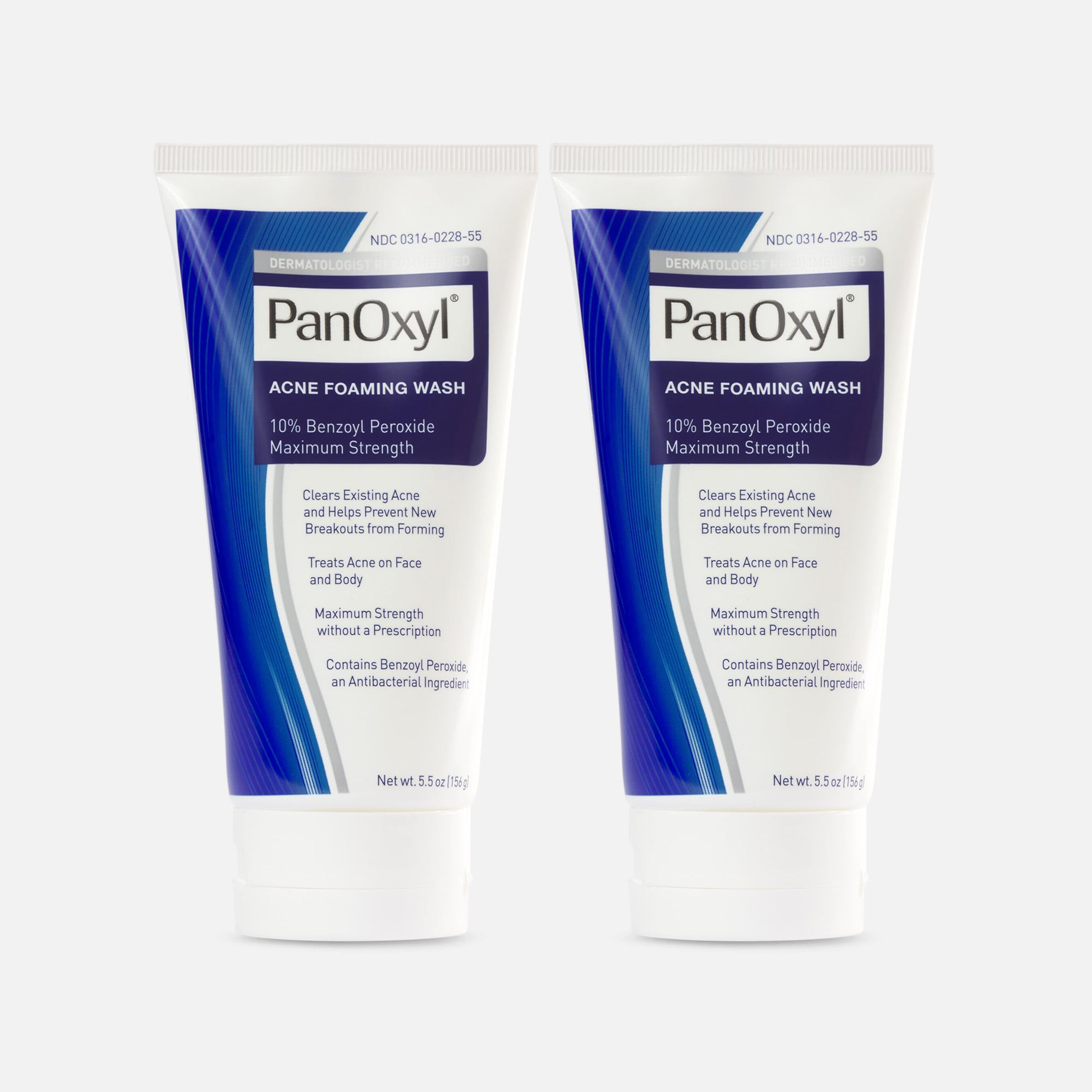 FSA Eligible | PanOxyl Foaming Wash 10%, 5.5 oz. (2-Pack)
