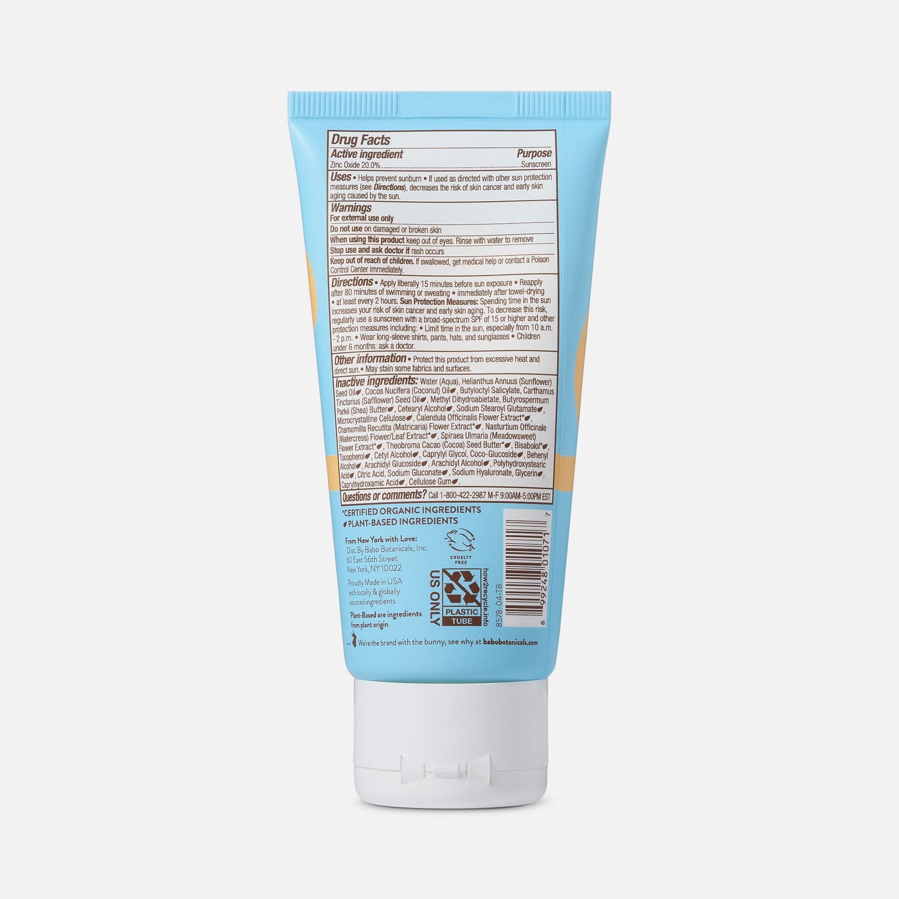 FSA Eligible Babo Botanicals Baby Skin Mineral Sunscreen Lotion, SPF 50 ...