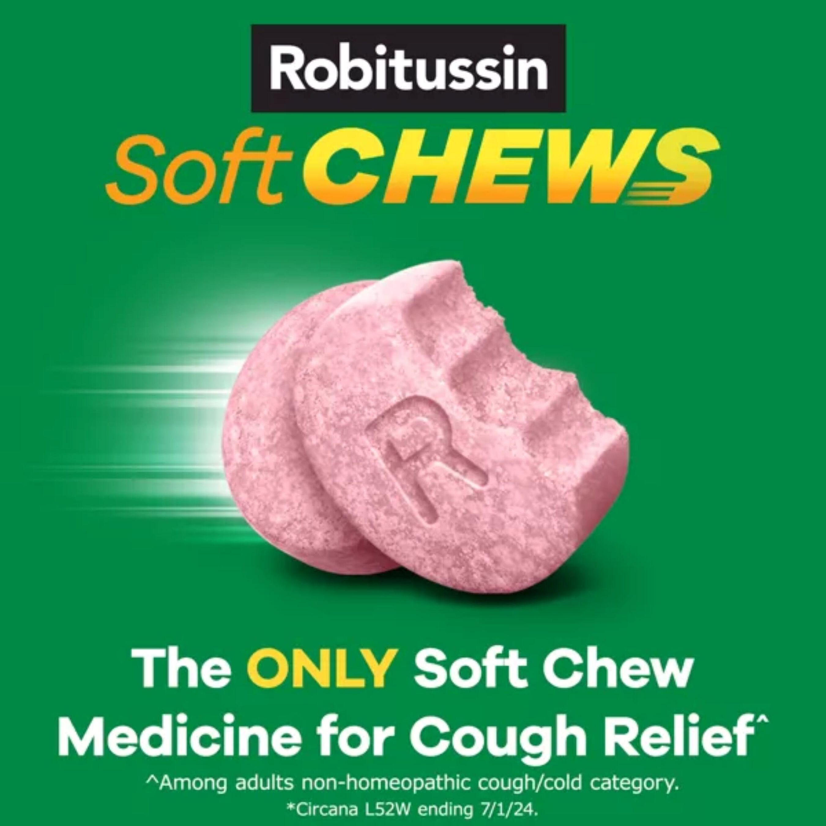 FSA Eligible Robitussin Nighttime Cough DM Soft Chews, Berry, 20 ct ...