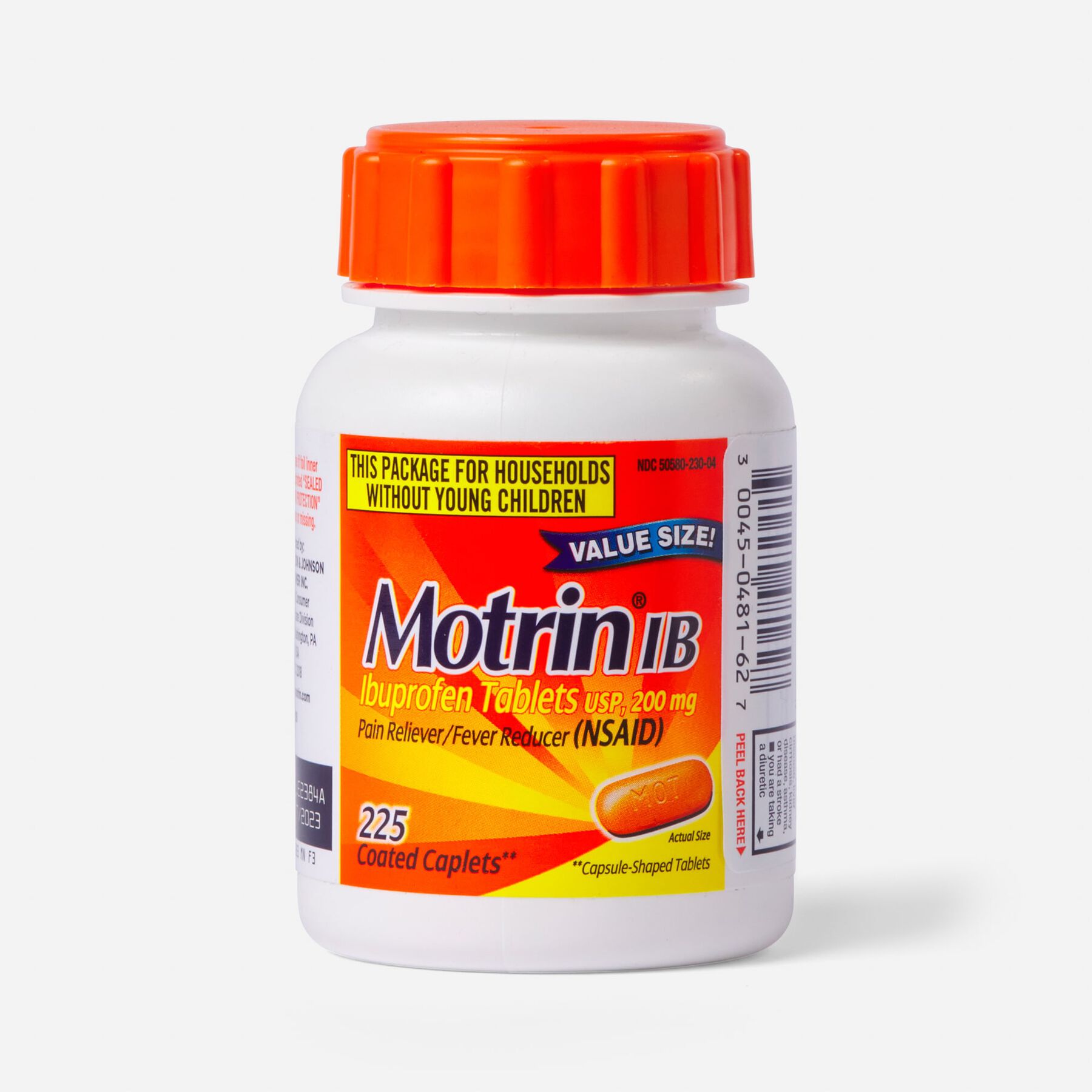 FSA Eligible Motrin IB Pain Reliever and Fever Reducer Coated Caplets ...